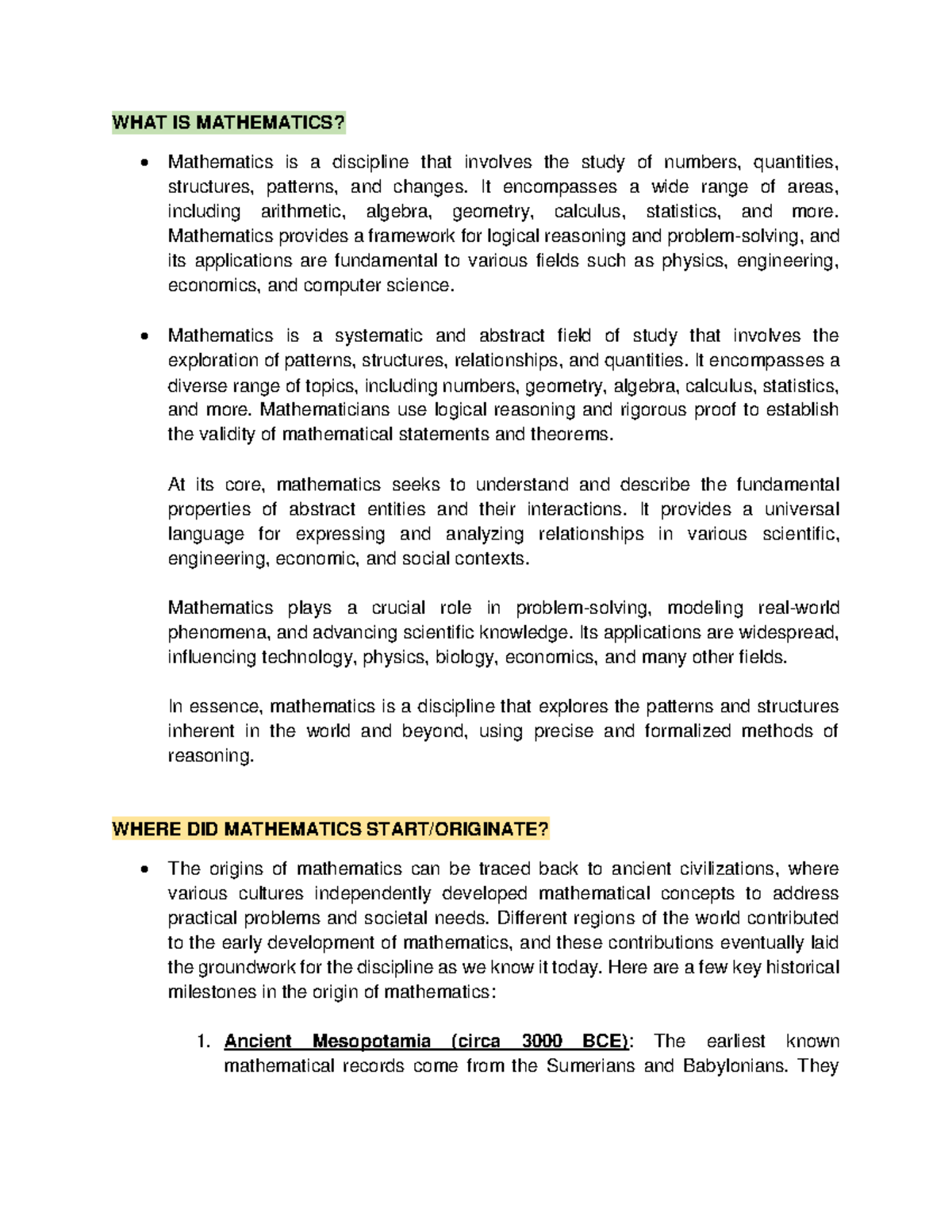 MMW jskdodoaknajwisjdnkdkdkd - WHAT IS MATHEMATICS? Mathematics is a ...