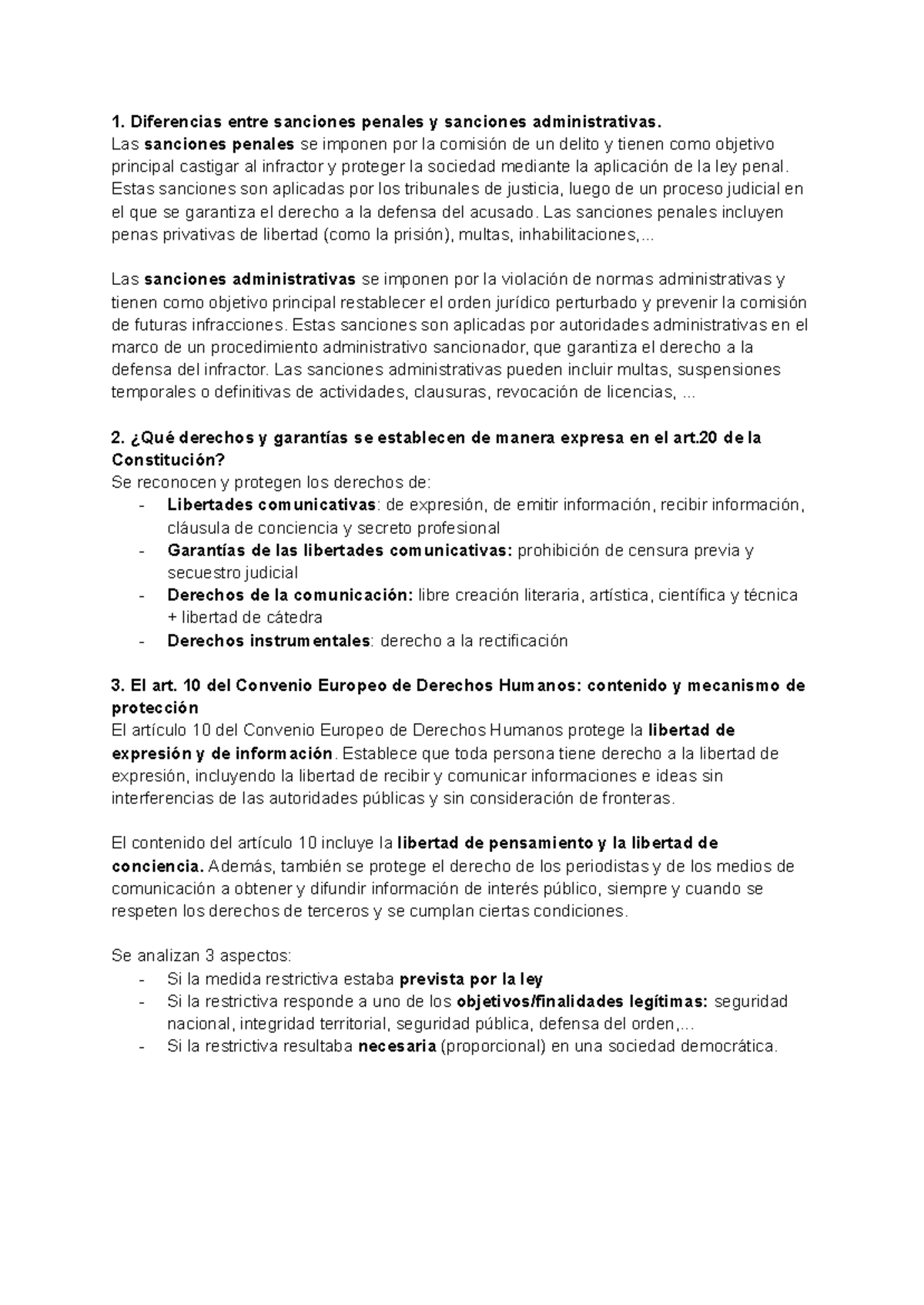 30 preguntas Dinfo - Diferencias entre sanciones penales y sanciones ...
