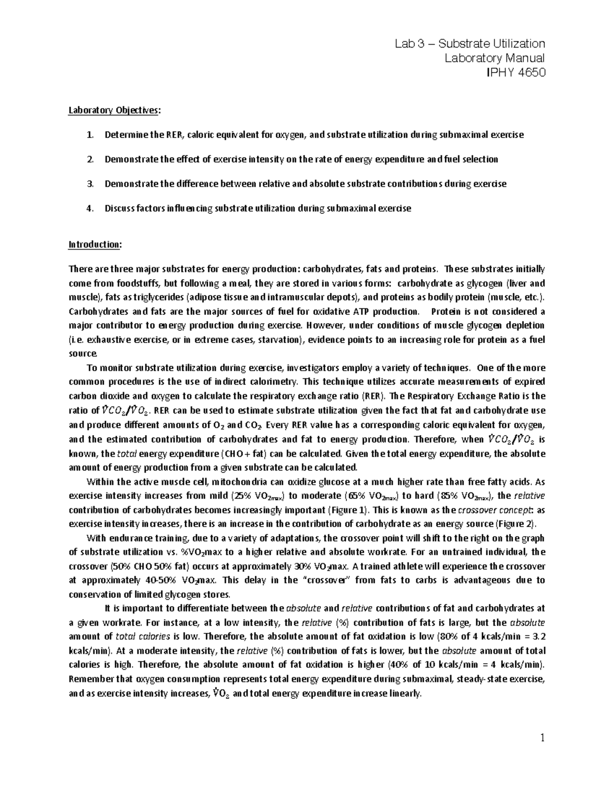 Lab 3 Manual - Substrate Utilization - Lab 3 – Substrate Utilization ...
