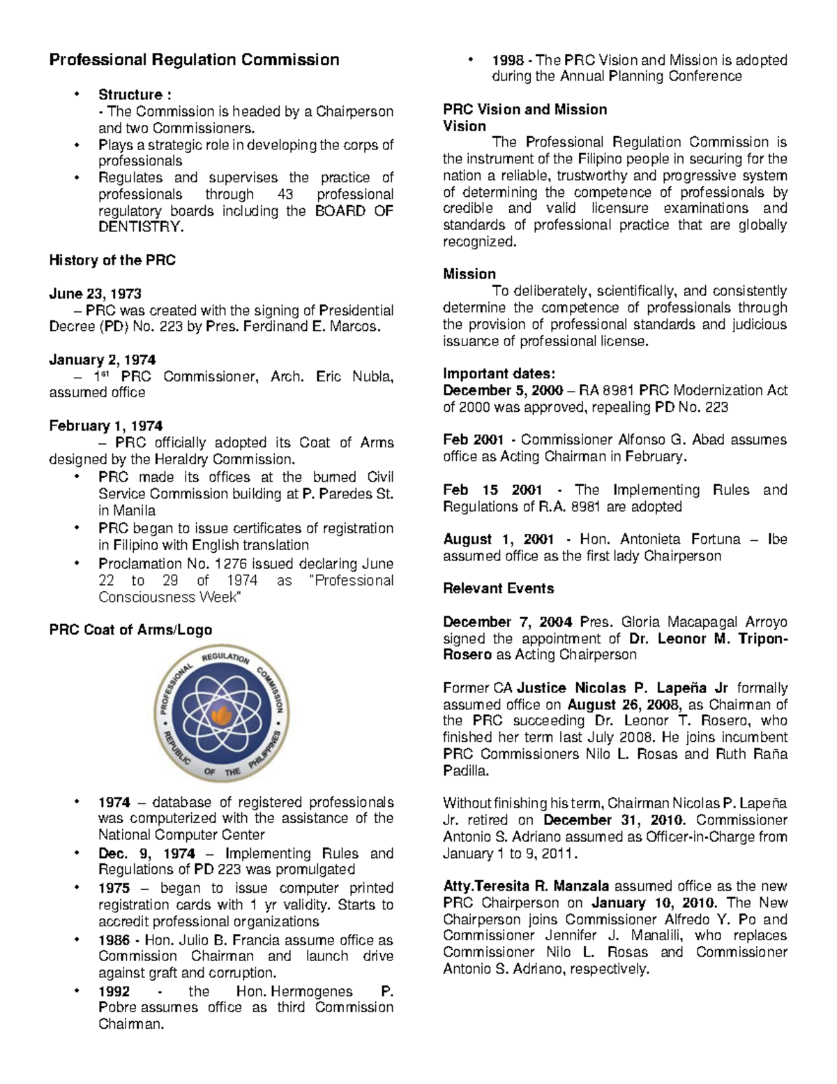 Juris-Professional Regulation Commission - Professional Regulation ...