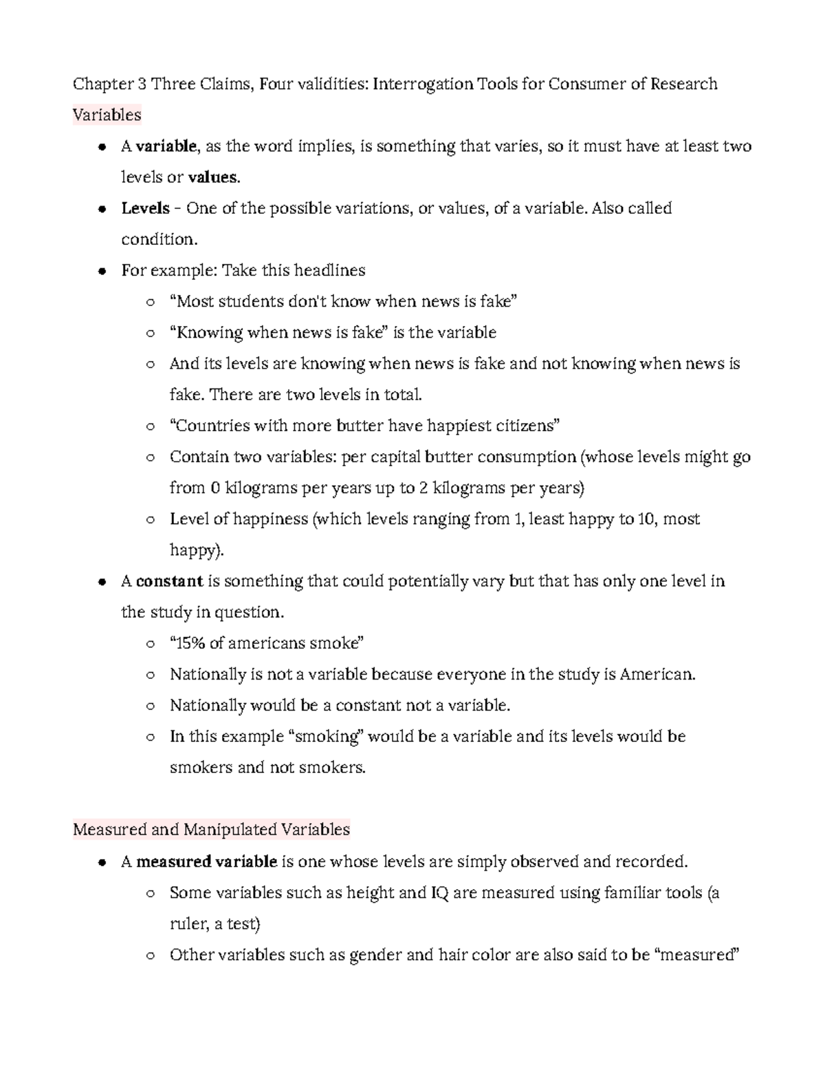 Chapter 3 Three Claims, Four validities: Interrogation Tools for ...