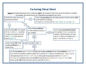 Polynomials Cheatsheet - POLYNOMIALS “CHEAT SHEET” all math/8-19 ...