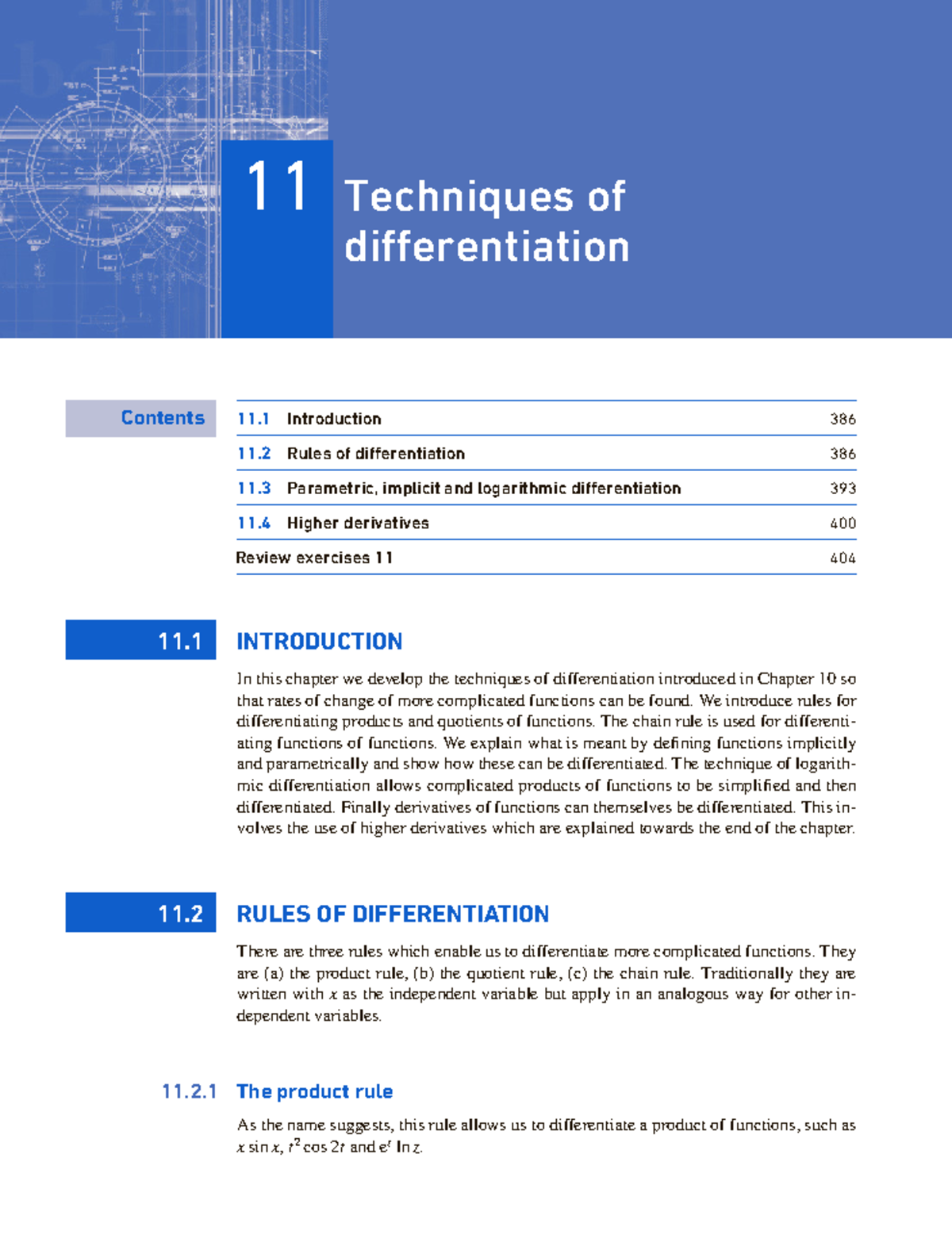 Matematika Teknik BAB 11 Teknik Diferensiasi - 11 Techniques of ...