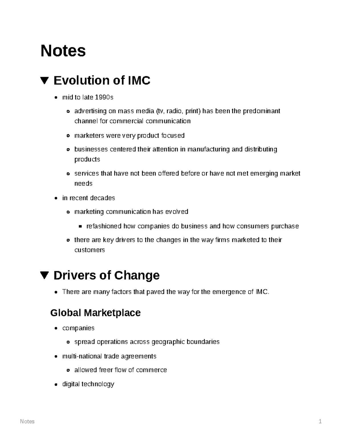 Defining IMC - Module 1 of Marketing Communications - Notes Evolution ...