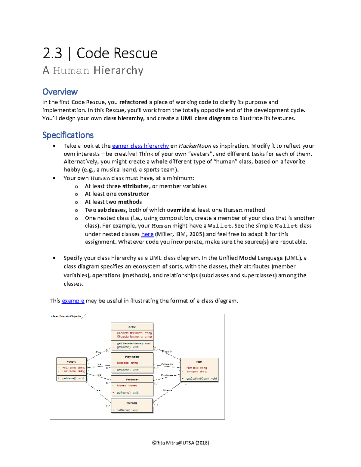 2.3 Code Rescue - Practice Problem for Java2 with Rita Maria - 2 | Code ...