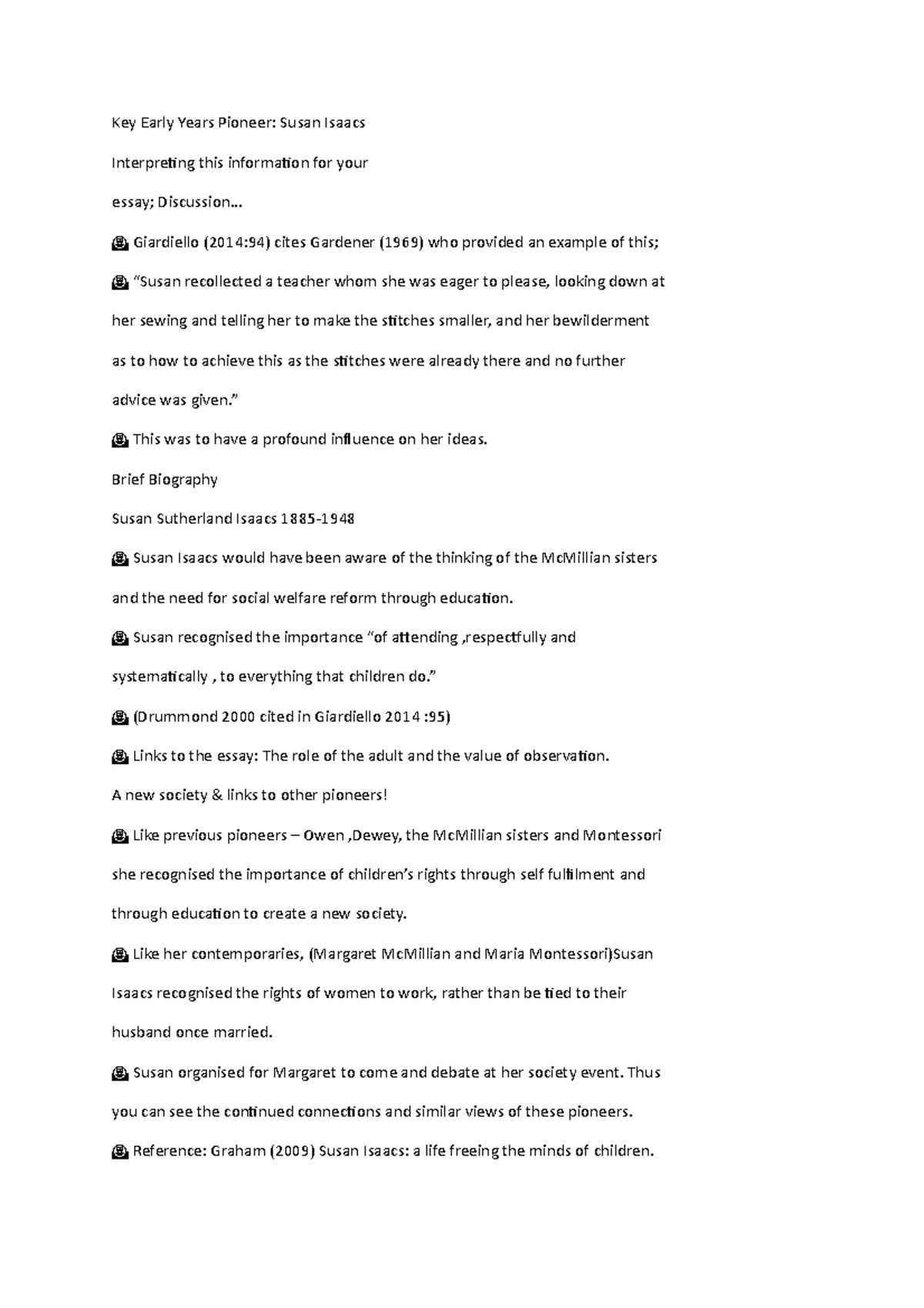 Susan Isaacs - Key Early Years Pioneer: Susan Isaacs Interpreting this ...