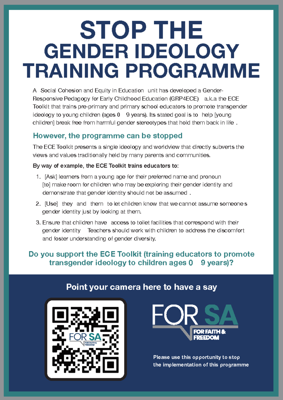 ECE Toolkit QR poster - STOP THE GENDER IDEOLOGY TRAINING PROGRAMME ...