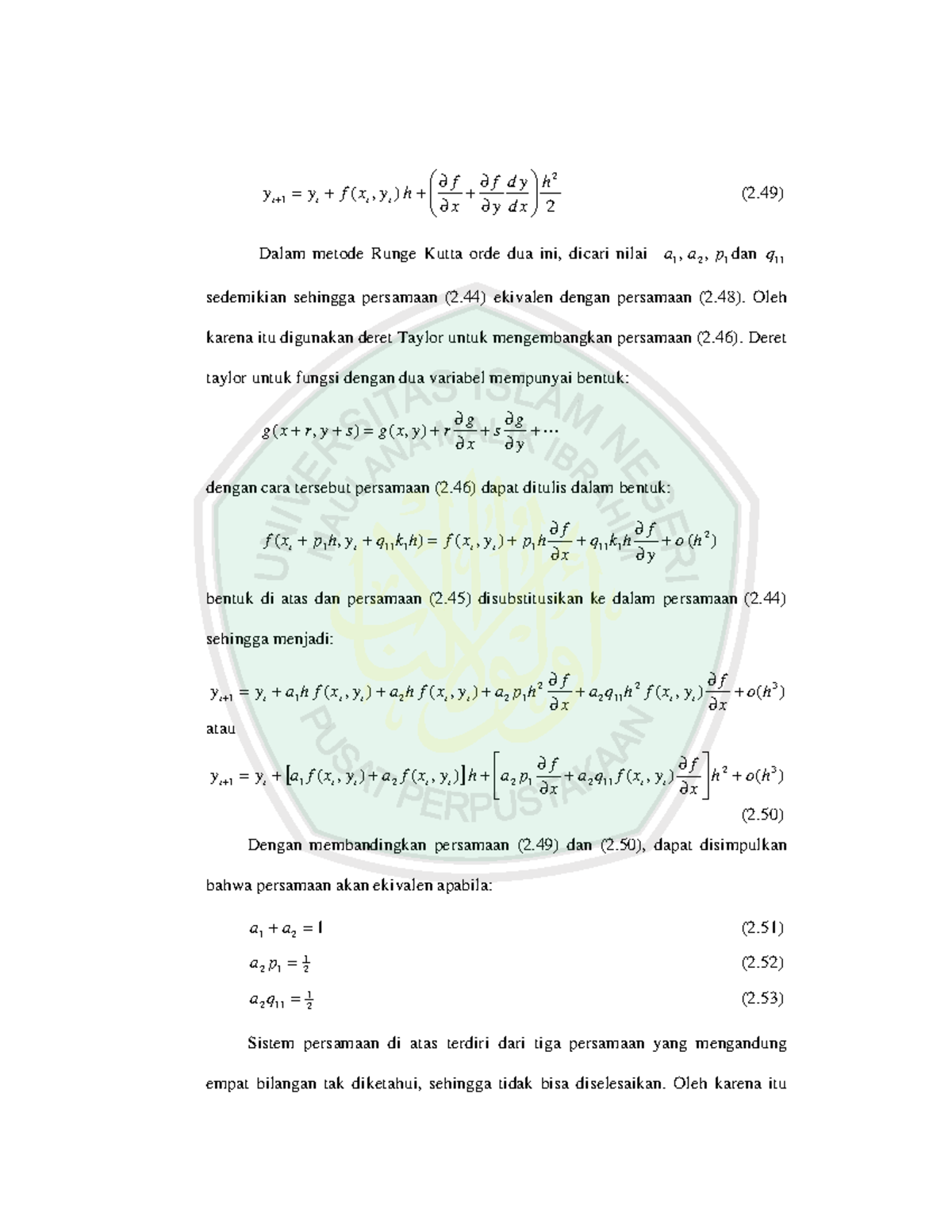 Penyelesaian Numerik Sistem Persamaan Diferensial Lotka Volterra dengan ...