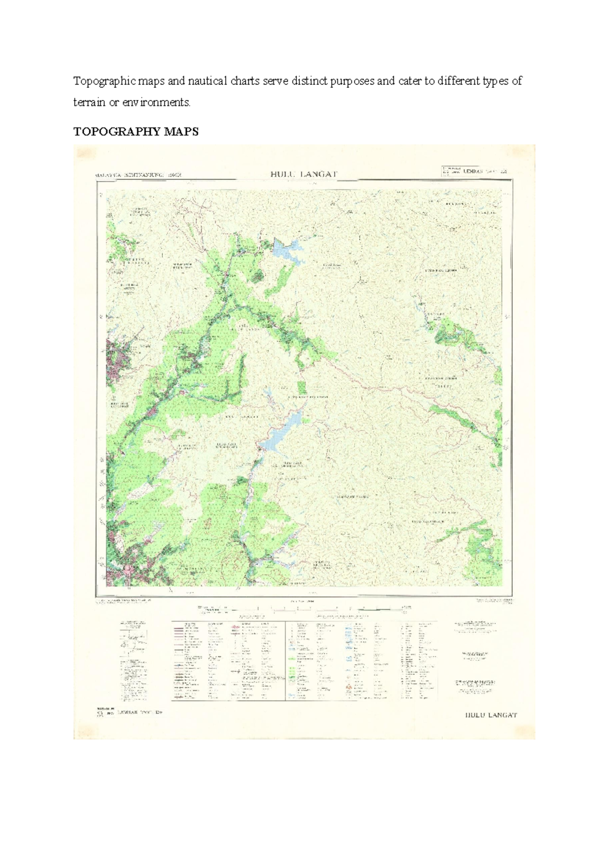Lab 1 report - Topographic maps and nautical charts serve distinct ...
