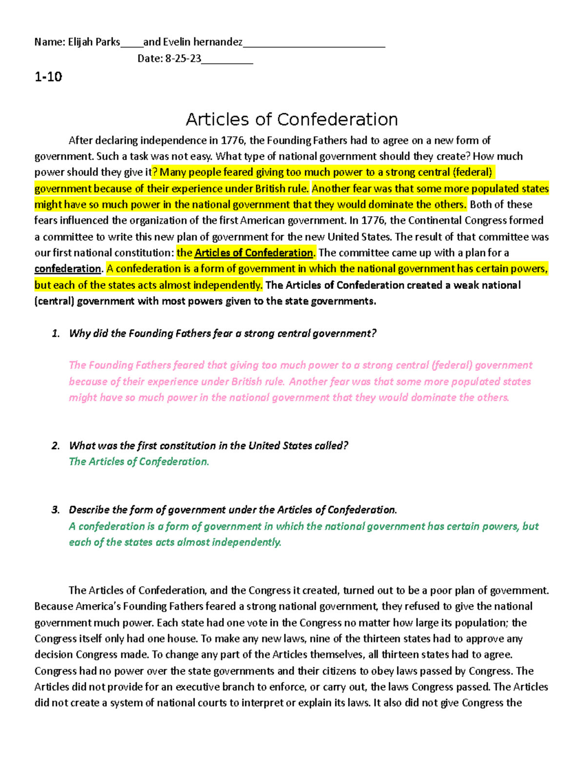 Articlesof Confederation Inquiry Activity-1 - LBSU 487 - UMass Global ...
