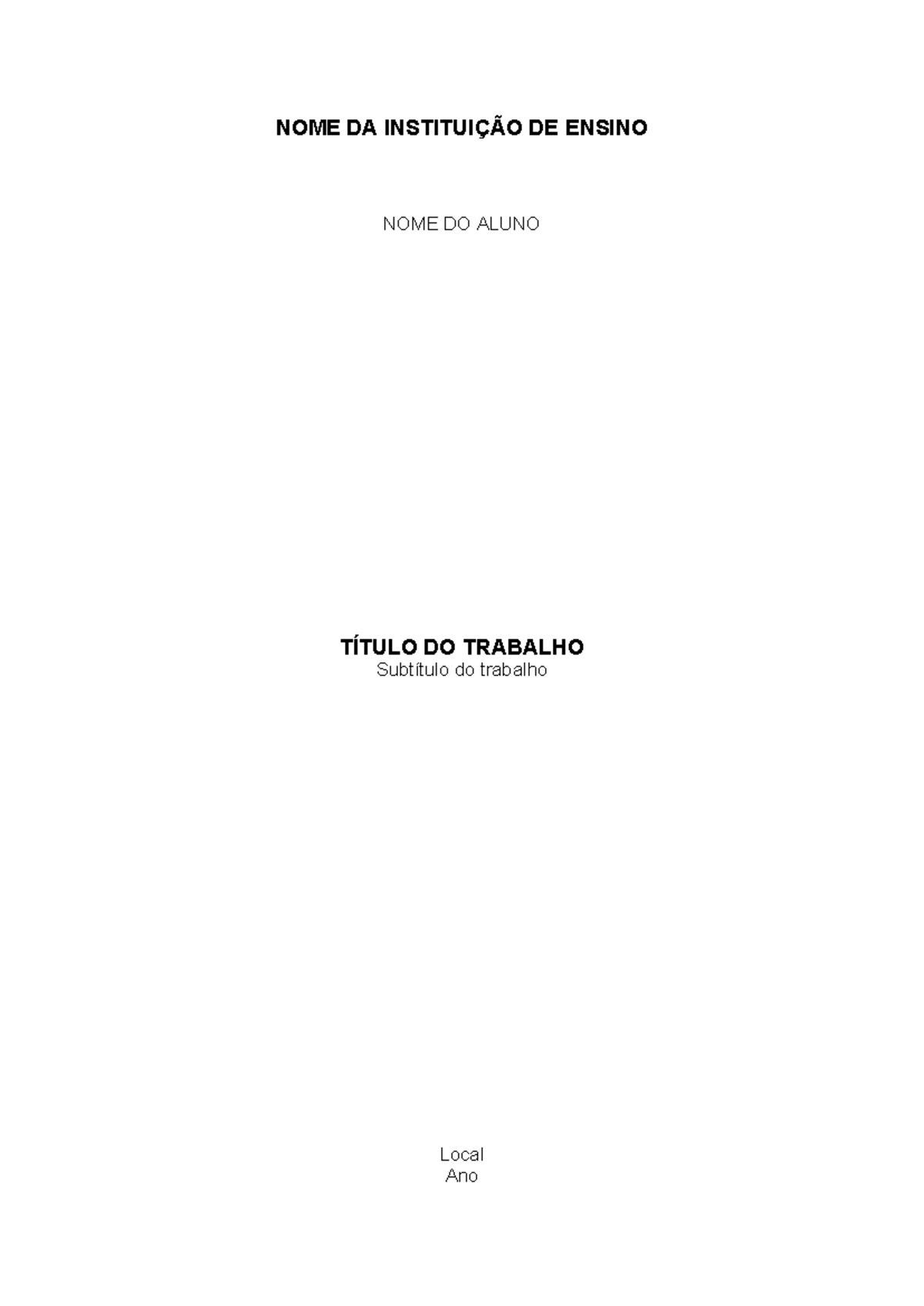 Modelo atividade 1 - ..jskskks - NOME DA INSTITUIÇÃO DE ENSINO NOME DO ...