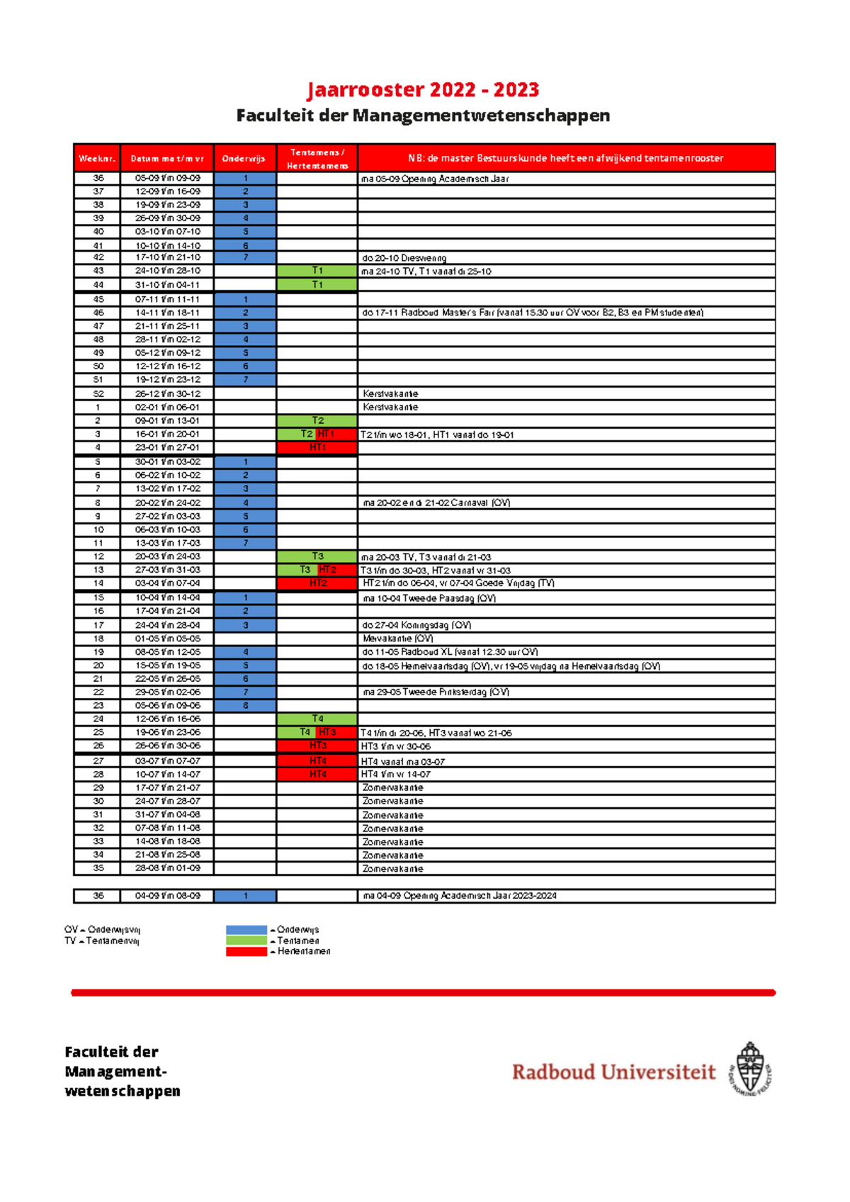 Jaarrooster 2022-2023 nederlands 1 - H Jaarrooster 2022 - 2023 ...