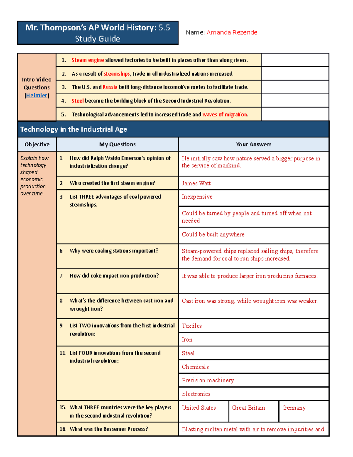 5.5 worksheet - gssss - Mr. Thompson’s AP World History: 5. Study Guide ...
