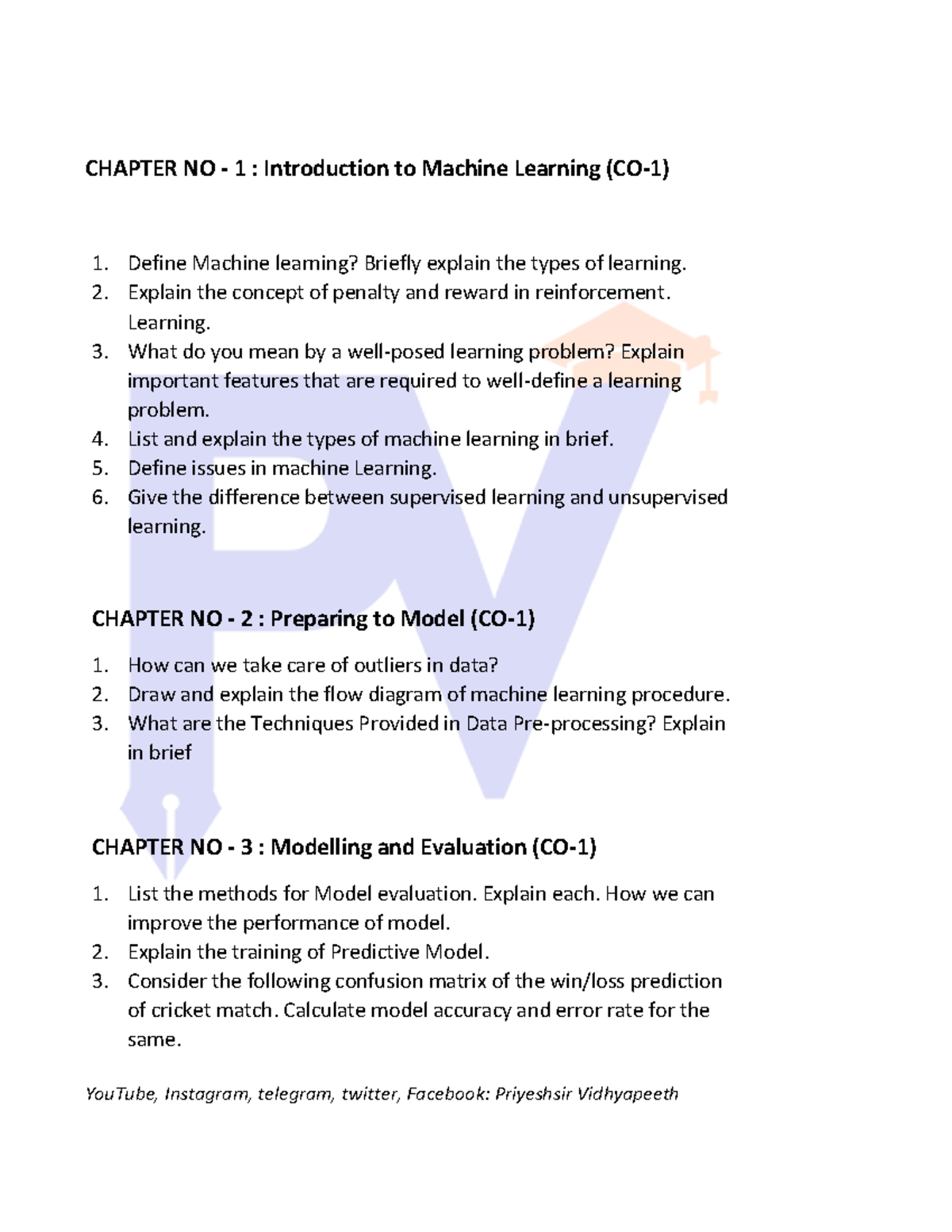 ML Question Bank-PV-APY Material - CHAPTER NO - 1 : Introduction to ...