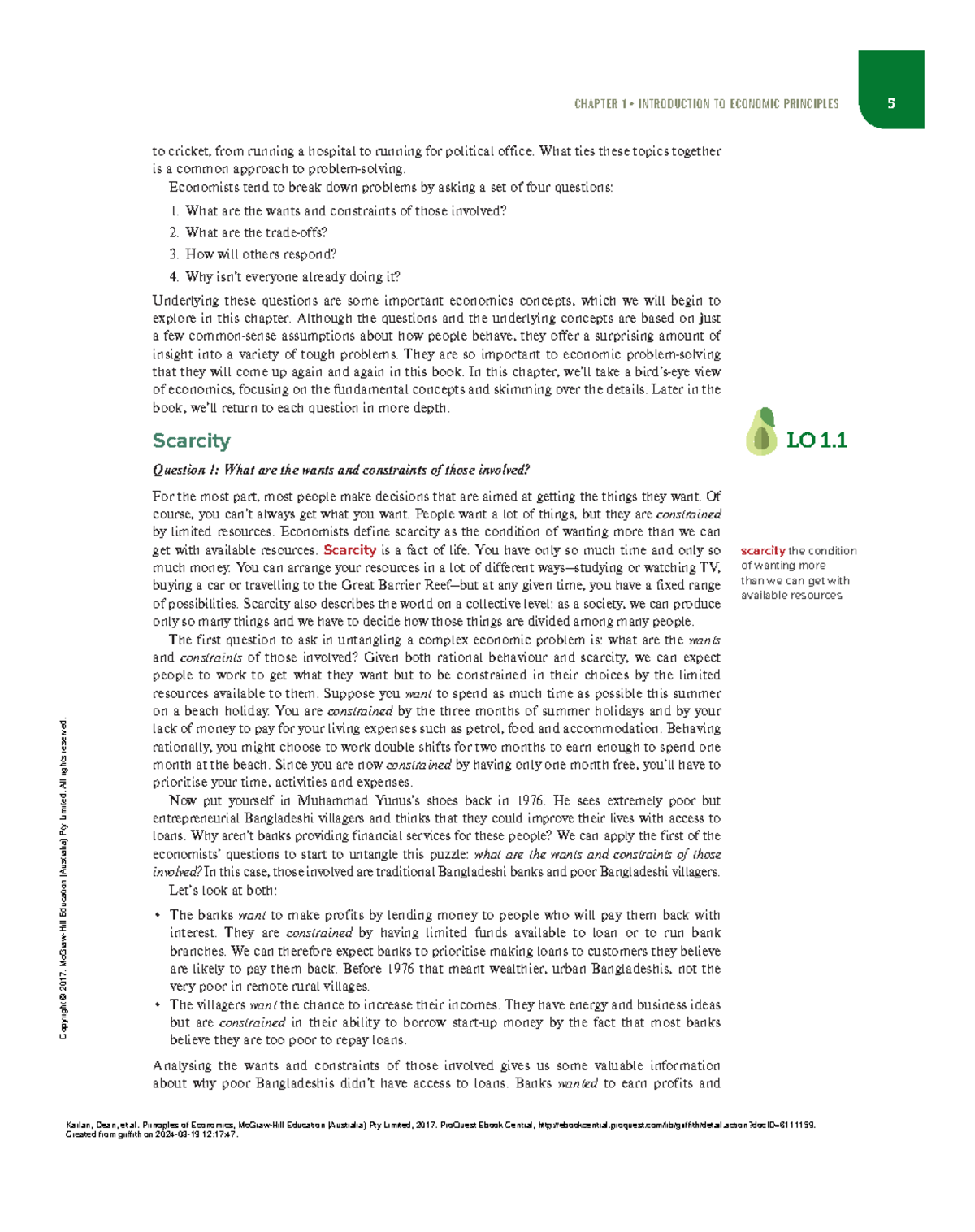 Principles of Economics - (Pg 34-80) - C H A P T E R 1 • I n T R O D U ...