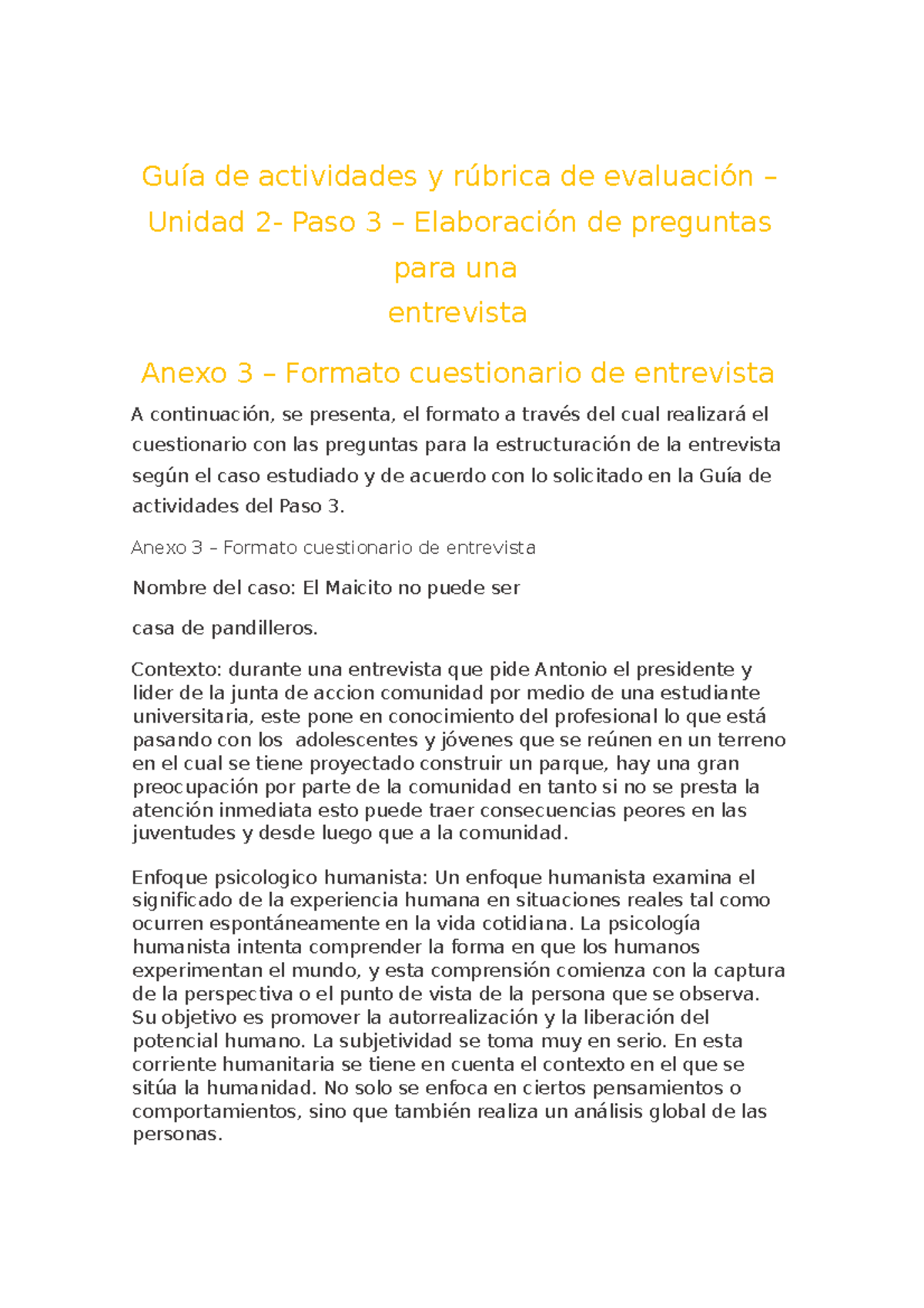 Anexo 3 -Formato cuestionario de entrevista (2)-F - Guía de actividades y rúbrica de evaluación ...