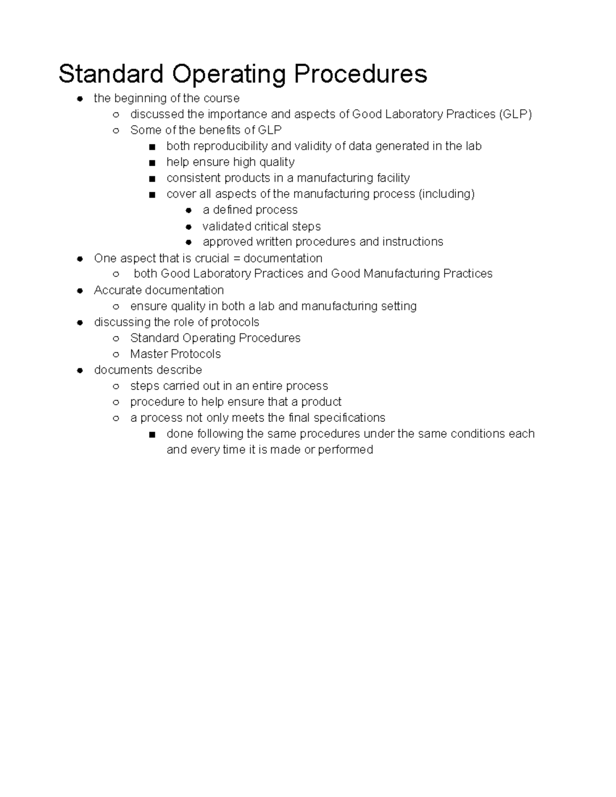 Standard Operating Procedures Pt. 1 - Do you use SOPs in any of your ...