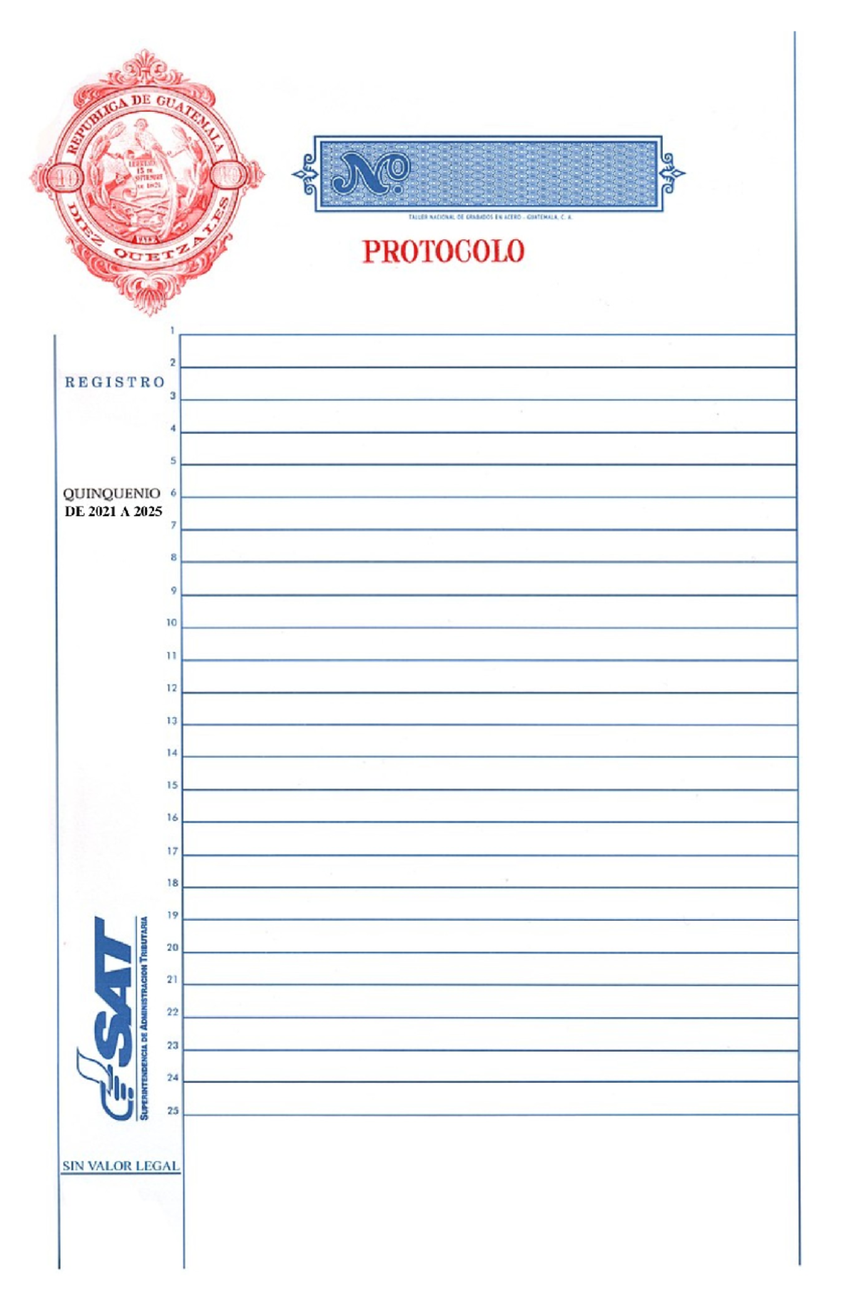 Hoja de Papel Sellado Especial para Protocolo - Derecho Notarial III - Studocu