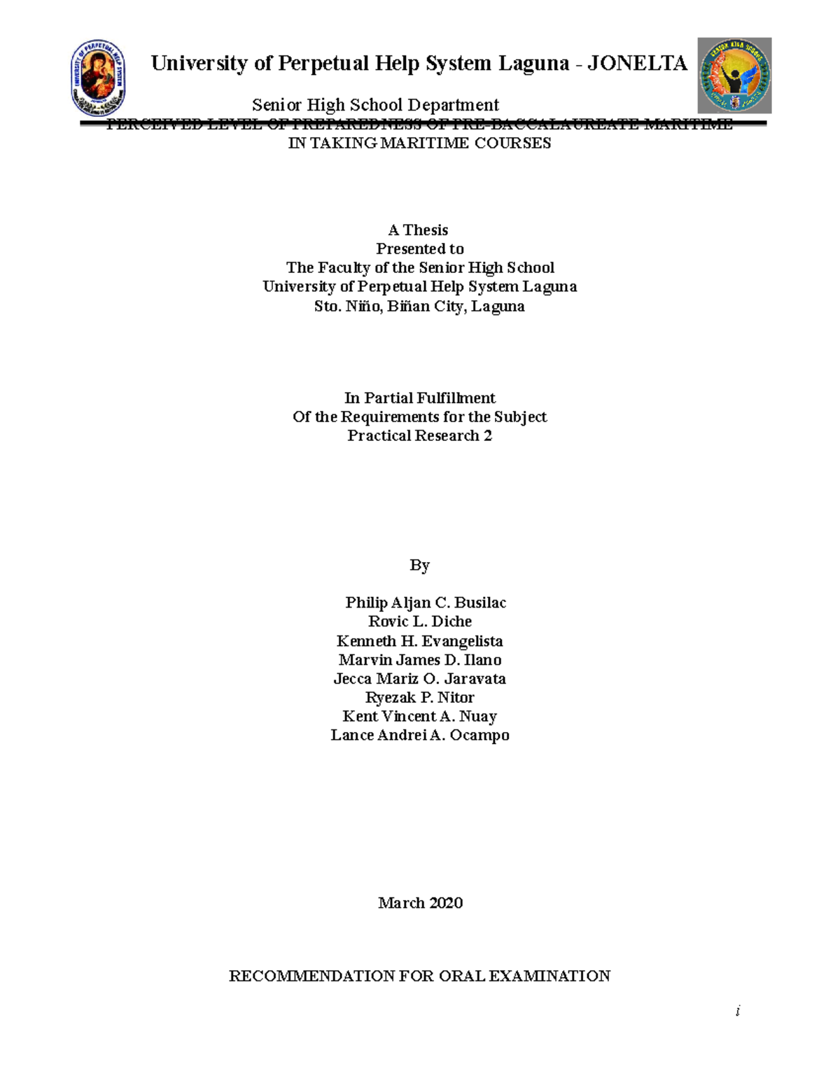 Group 2 Final Defense Chapter 1 5 - Senior High School Department ...