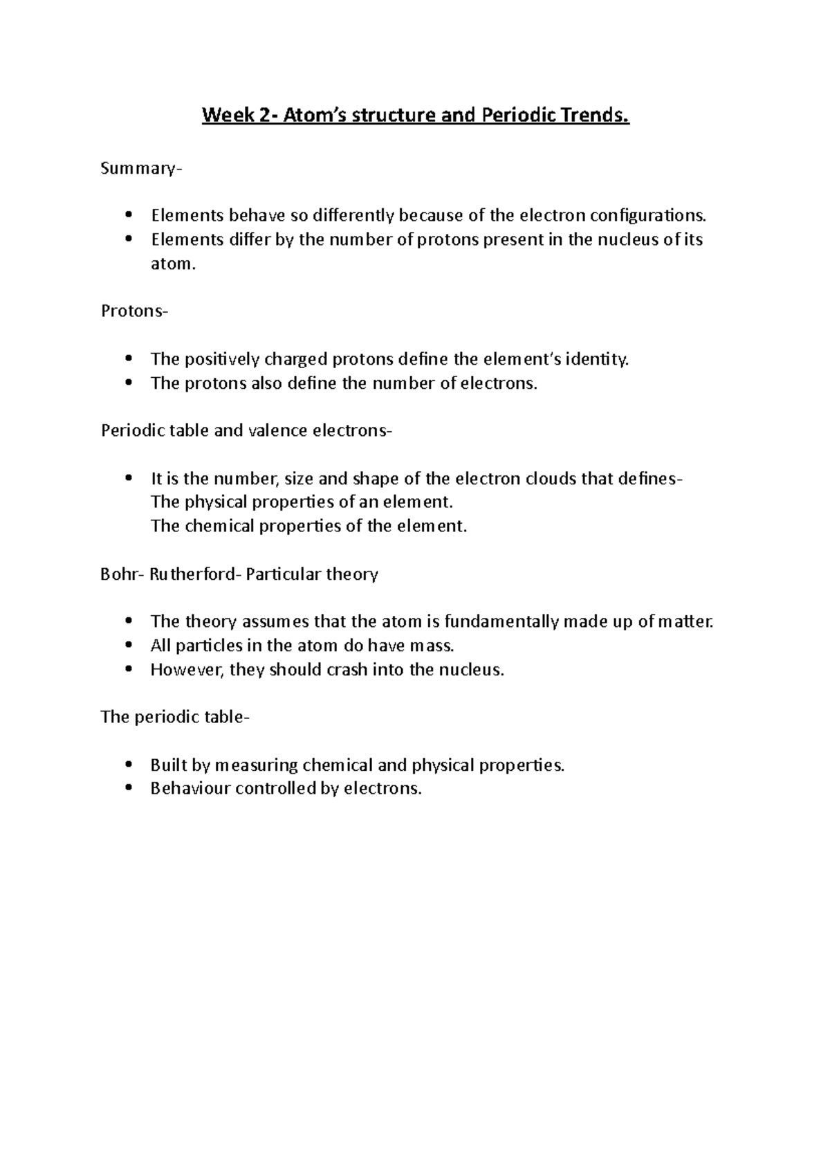 Introductory Chemistry Lecture 2 - Week 2- Atom’s structure and ...