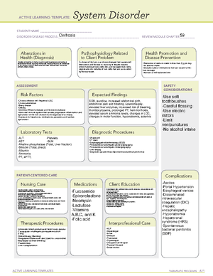 Type 1 diabetes - ati template - ACTIVE LEARNING TEMPLATES TherapeuTic ...