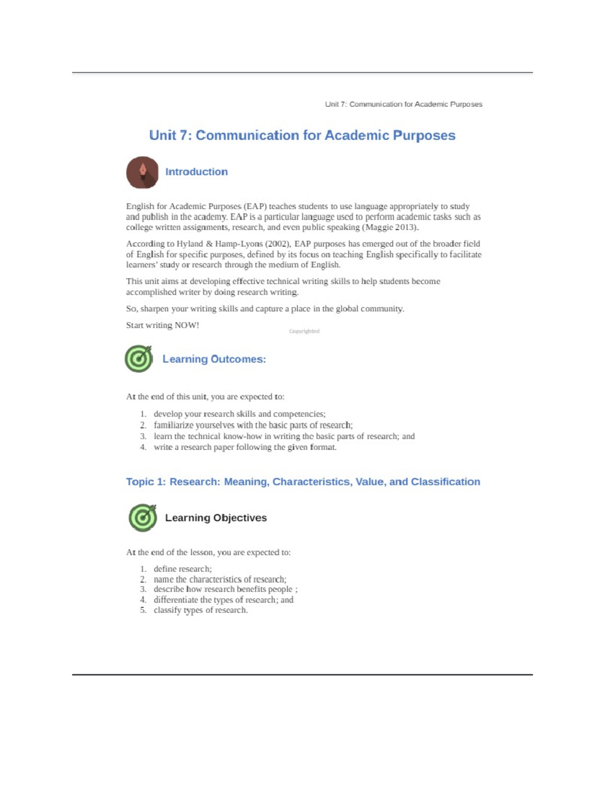 Purcom 7 - Unit 7: Purposive Communication - Studocu