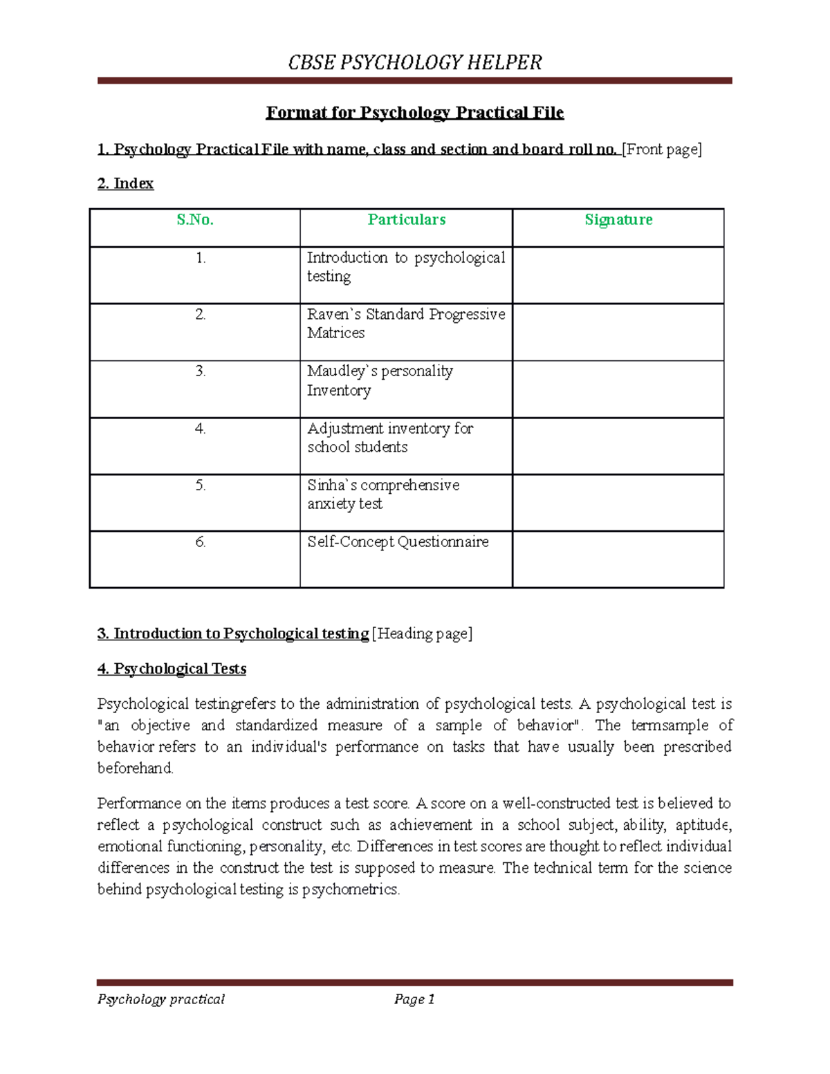 Psychology-practical-file-class-xii (2)-1 - Format for Psychology ...