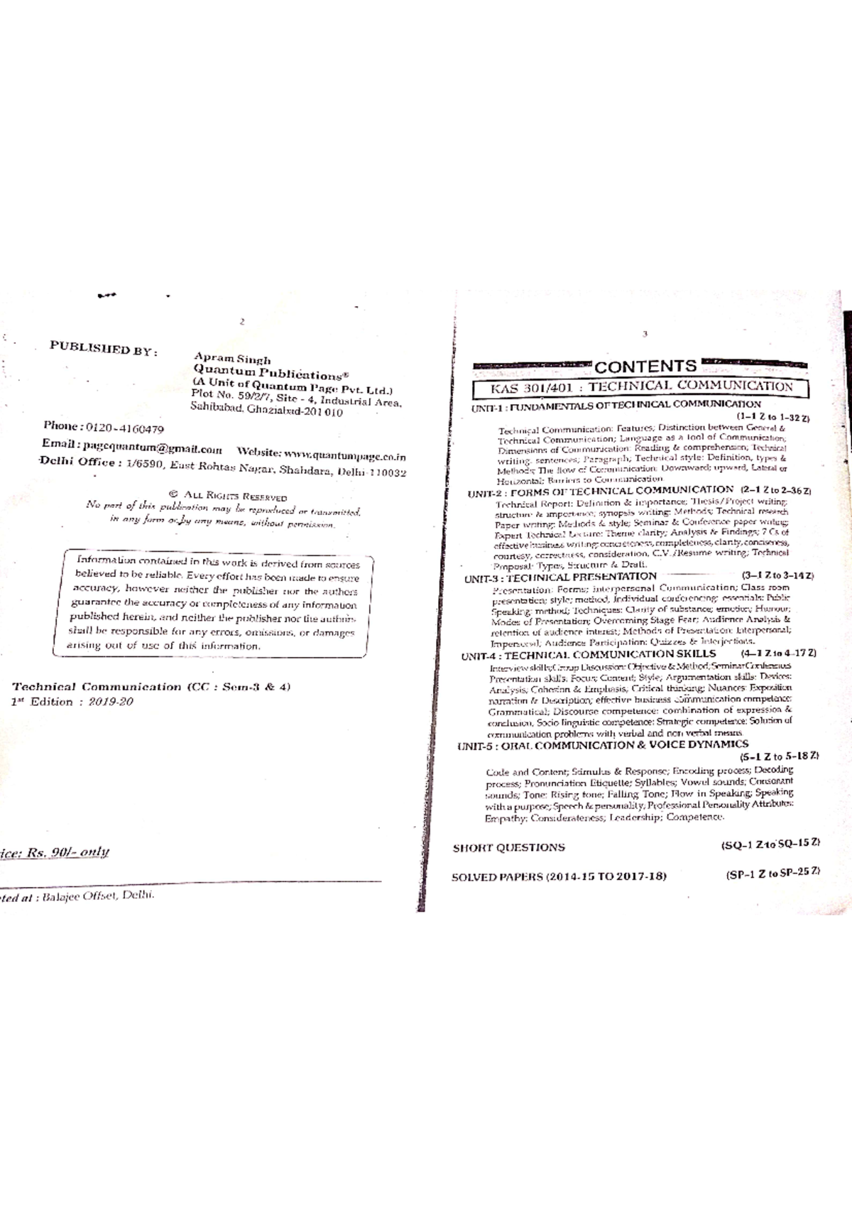 Technical Communication - b.tech - Studocu