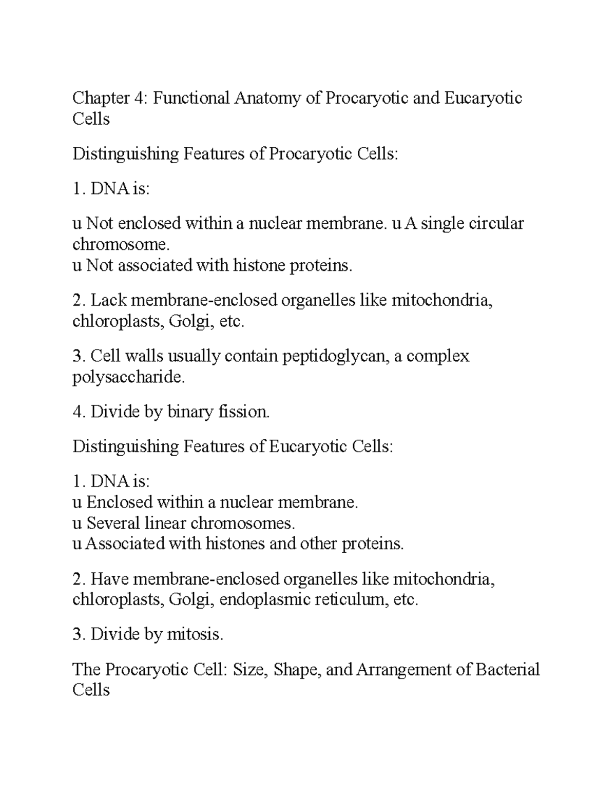 Lecture 4 - chapter 4 - Chapter 4: Functional Anatomy of Procaryotic ...