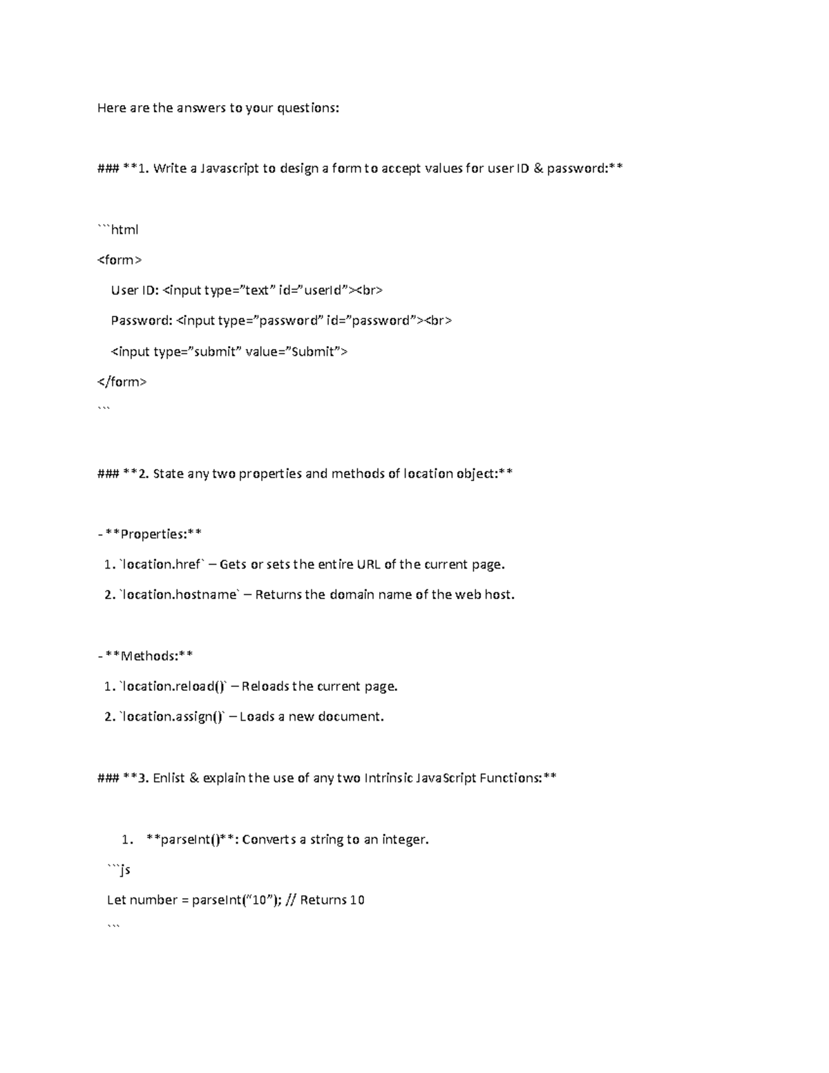 Document (12) - Hiihjj - Here are the answers to your questions: 1 ...