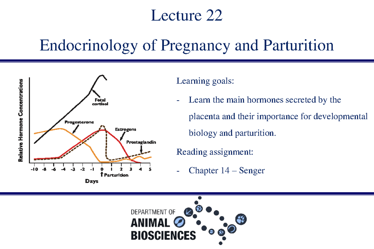 23-03-08 - Lecture 22 - Endocrinology of Pregnancy and Parturition ...