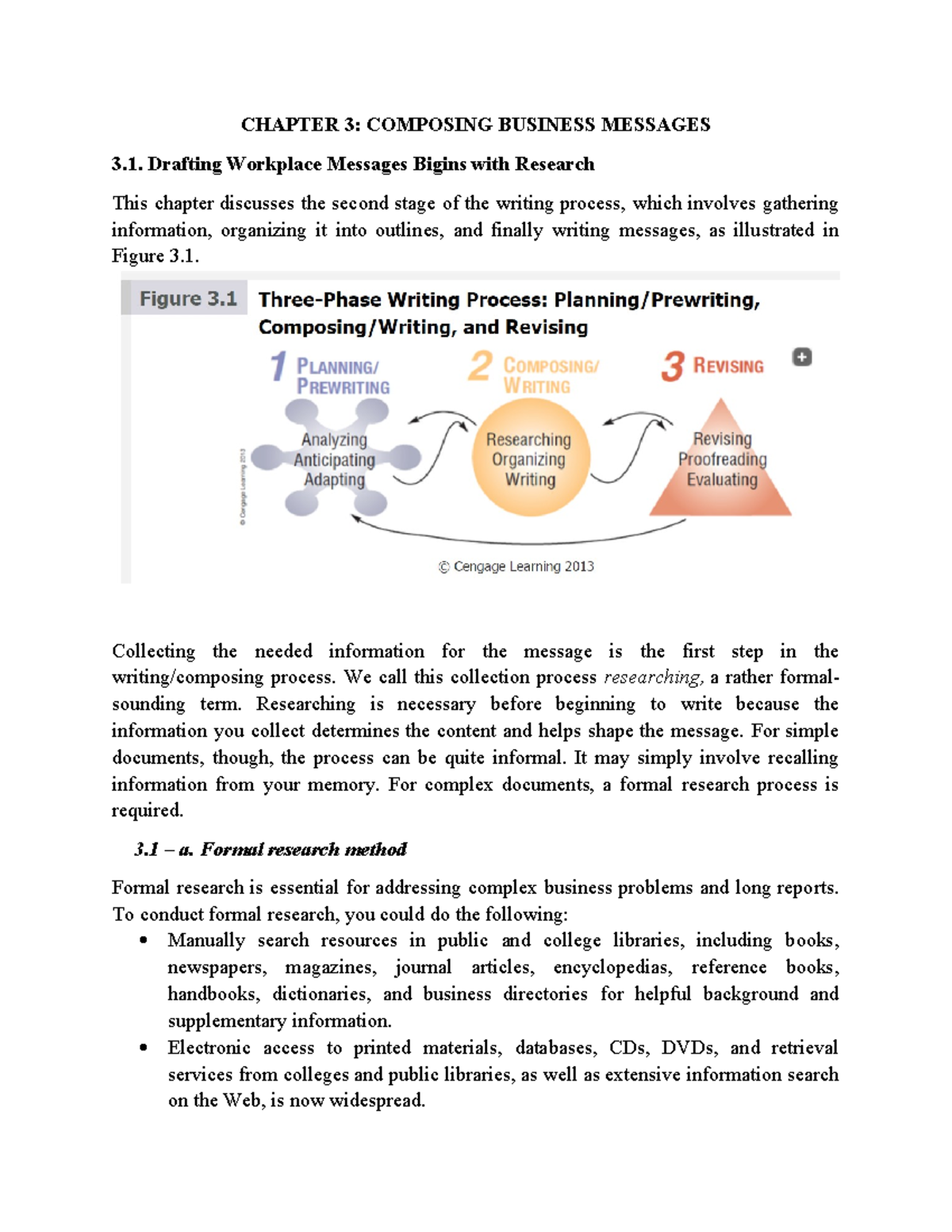 Chapter 3 - Summary - CHAPTER 3: COMPOSING BUSINESS MESSAGES Drafting ...