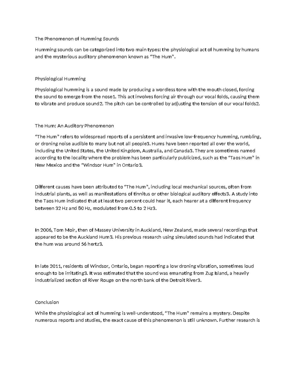 The Phenomenon of Humming Sounds - The Phenomenon of Humming Sounds ...