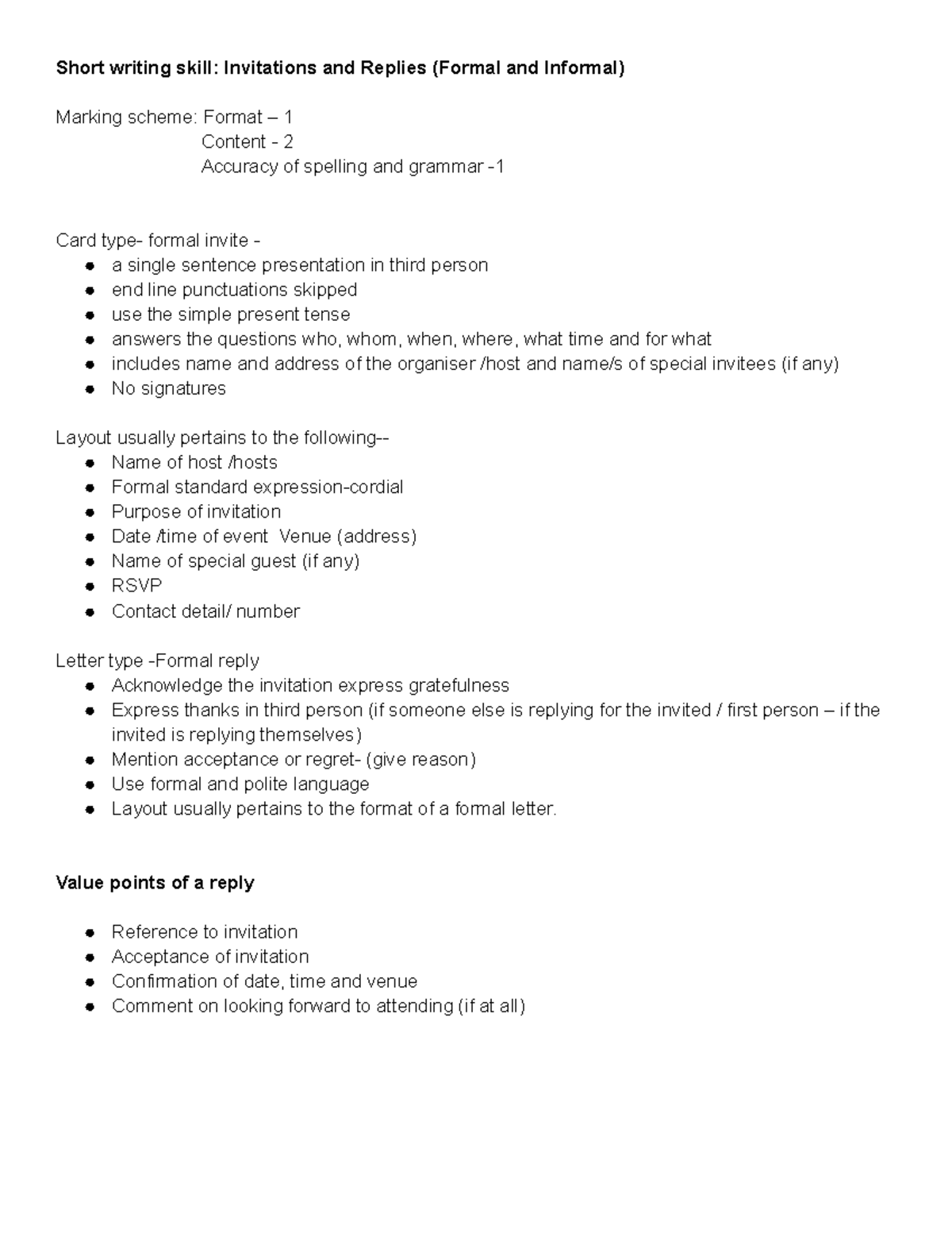 Invitations and Replies - Value points of a reply Reference to ...
