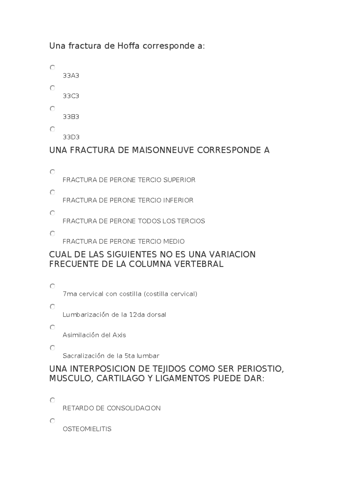 Traumatologia - Una fractura de Hoffa corresponde a: 33A 33C 33B 33D ...