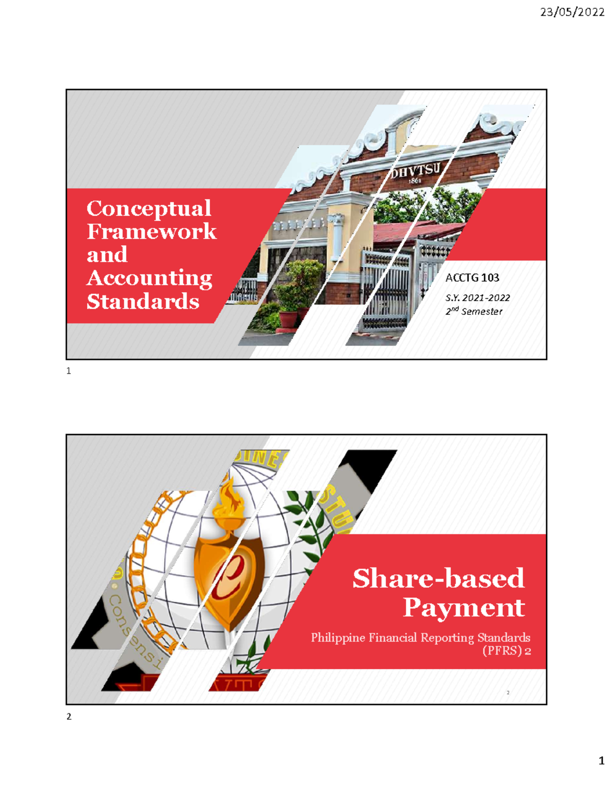 PFRS 2 - Share-based Payment - ACCTG 103 S. 2021- 2 ndSemester ...