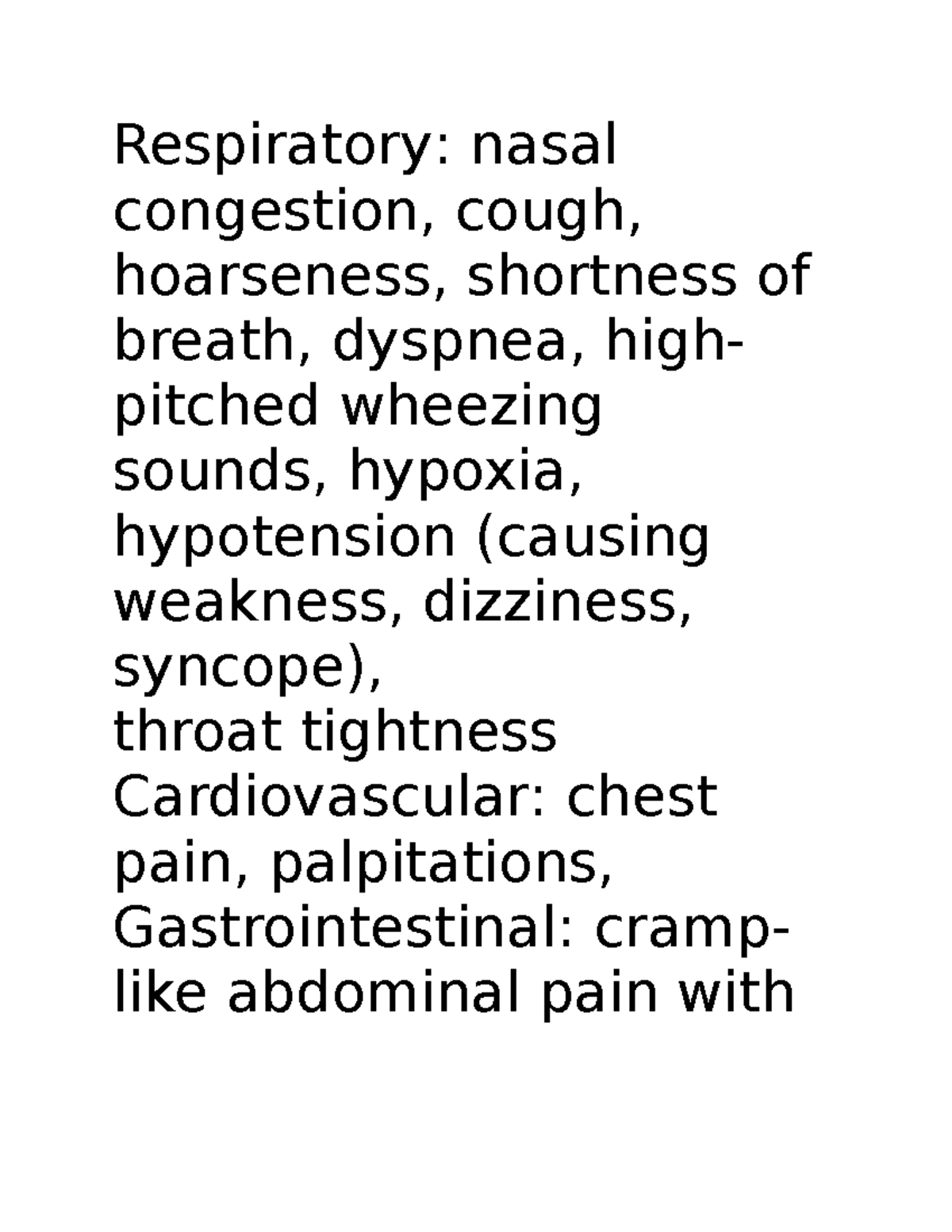 Cynthia Bennet Carl Rogers Simulation - Respiratory: nasal congestion ...