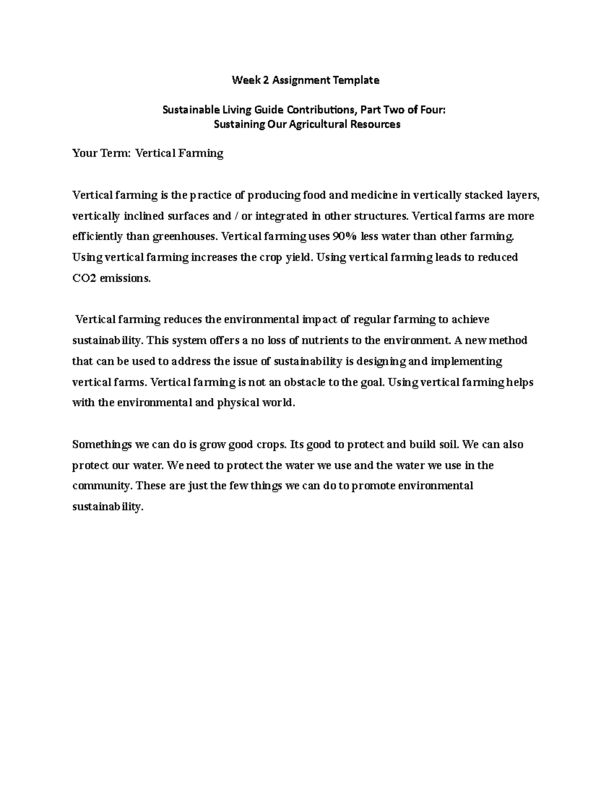 Ashleigh Wyckoff Week 2 Assignment - Week 2 Assignment Template ...