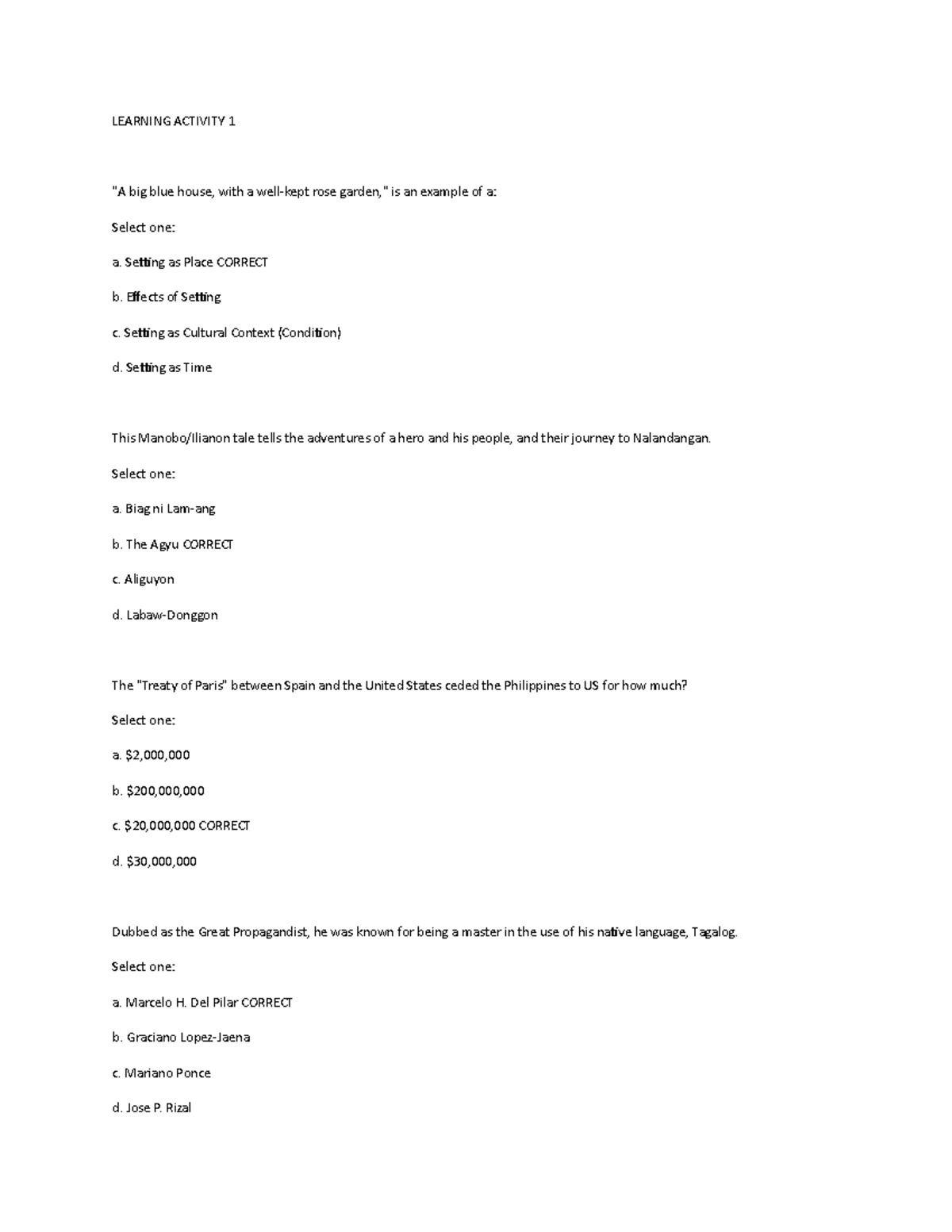 ENGL-121 BY KUYA Jovert - LEARNING ACTIVITY 1 "A big blue house, with a ...