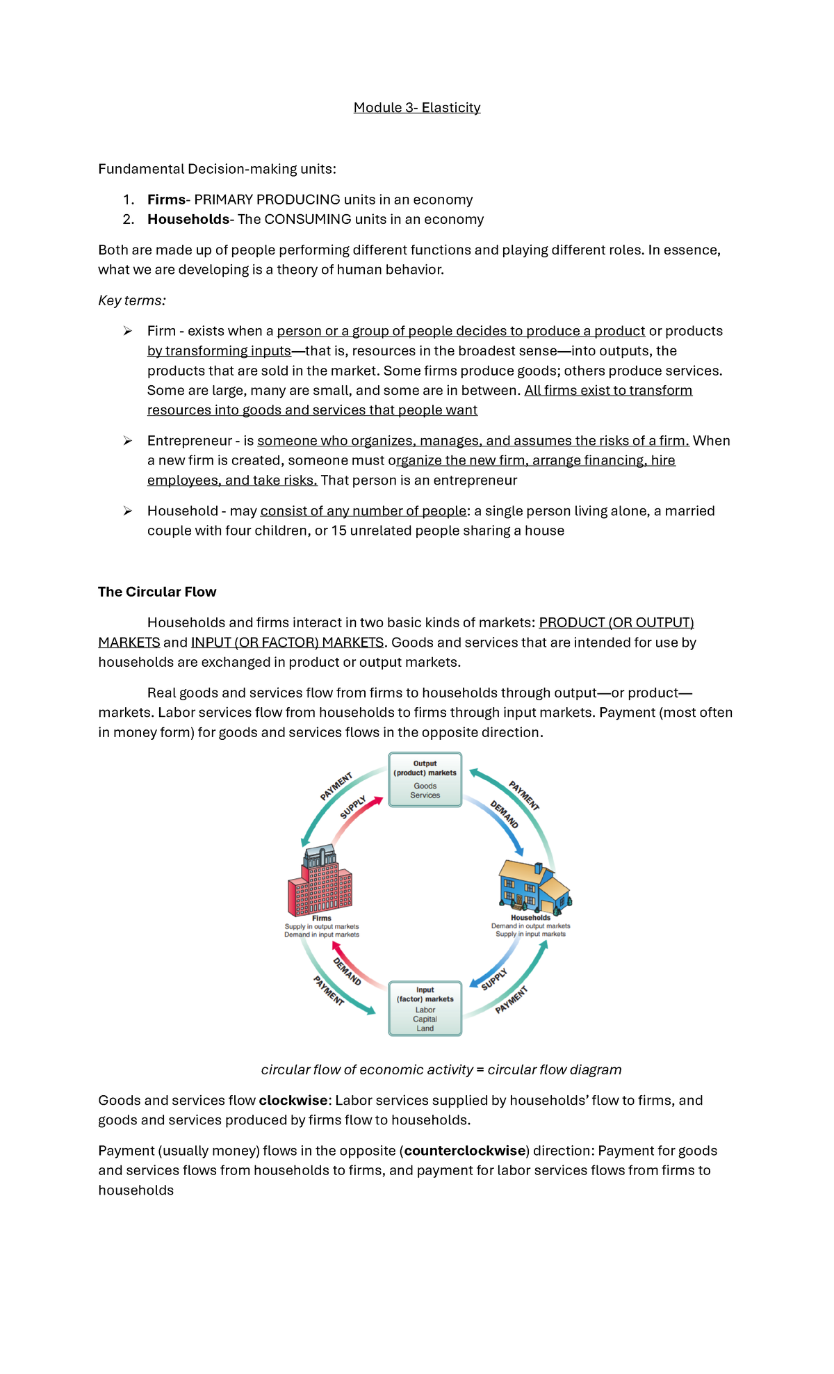 Module 3 Econs - Scarcity - Module 3 - Elasticity Fundamental Decision ...