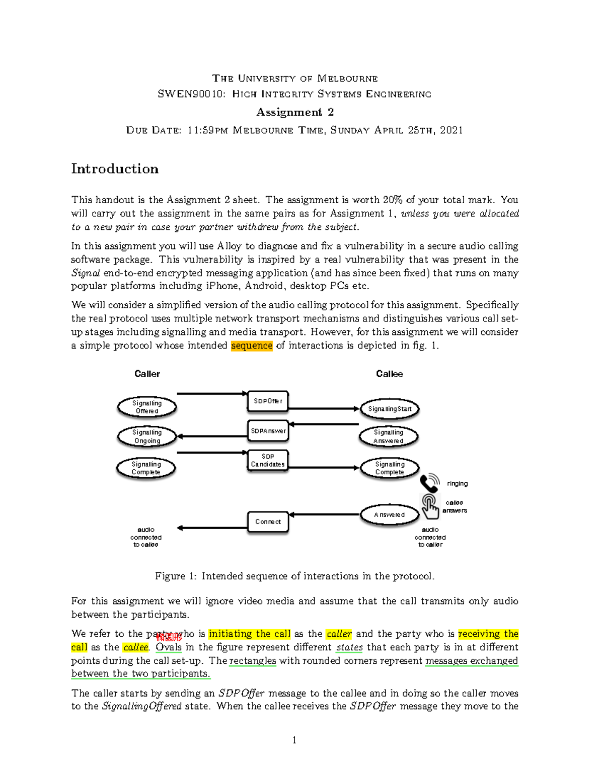 Assignment 1 SWEN 90010 high integrity system - The University of Melbourne SWEN90010: High ...
