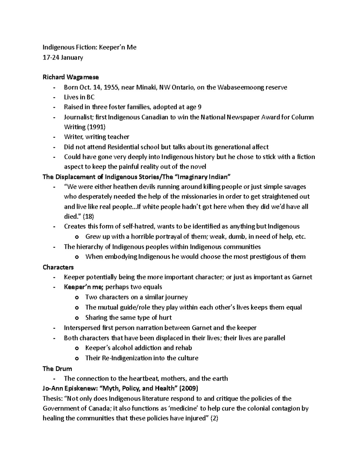 Keeper'n Me - Prof. Katrin Urschel - Indigenous Fiction: Keeper’n Me 17 ...