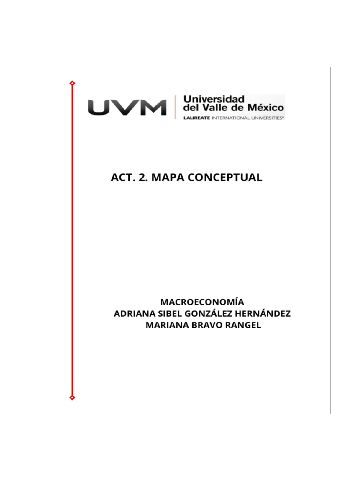 ACT 2 MAPA Conceptual - macroeconomía - Universidad UVM del Valle de México LAUREATE ...