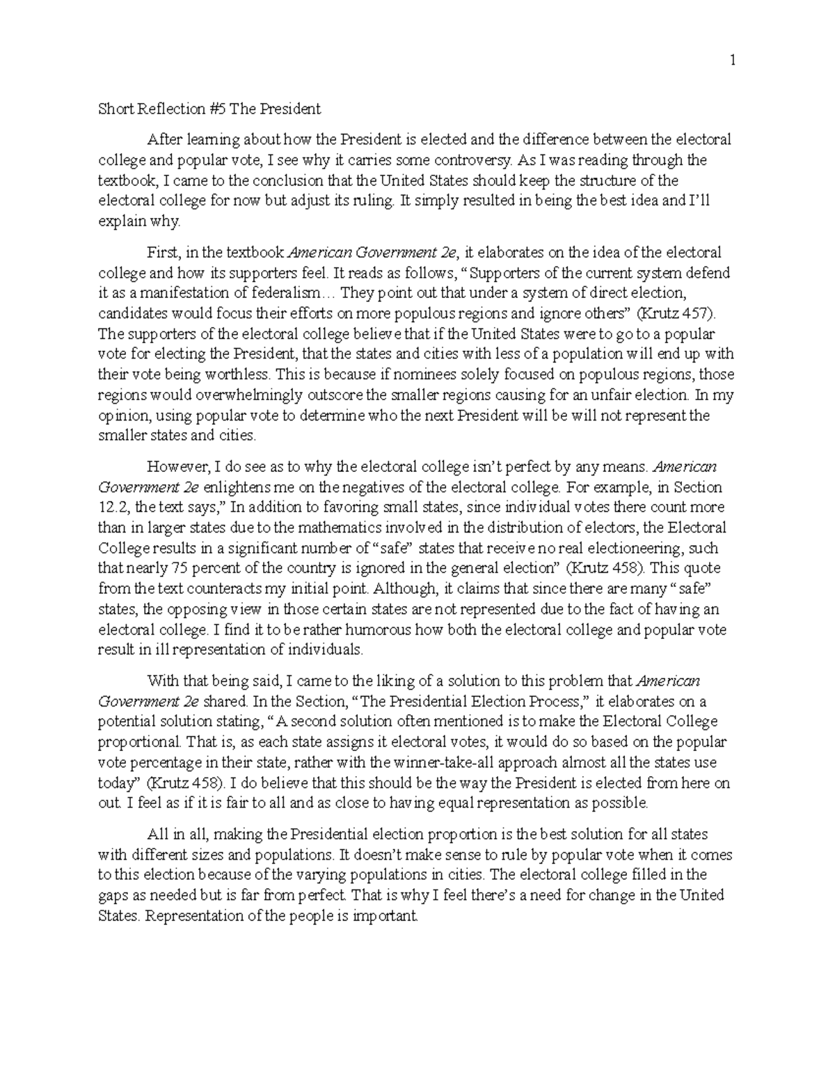 The President Short Reflection - 1 Short Reflection #5 The President ...