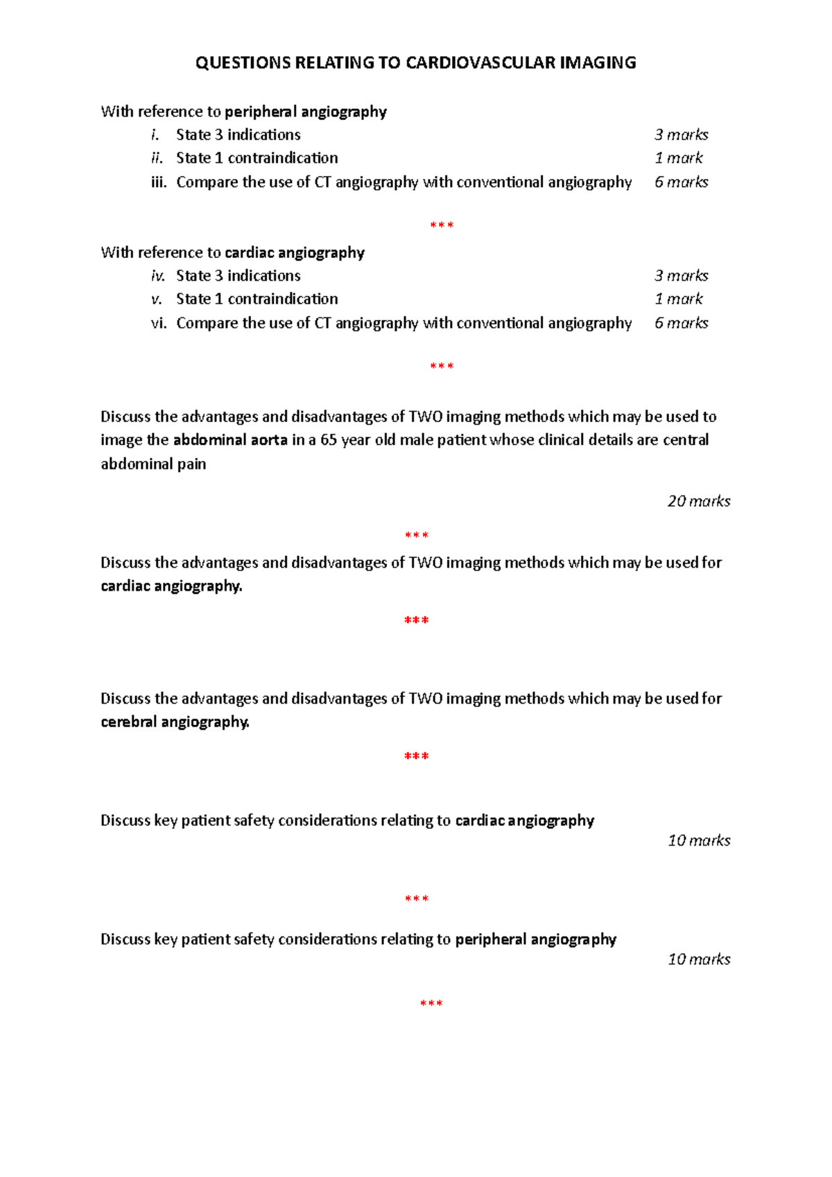 Cardiovascular Imaging (2018 ) - QUESTIONS RELATING TO CARDIOVASCULAR ...