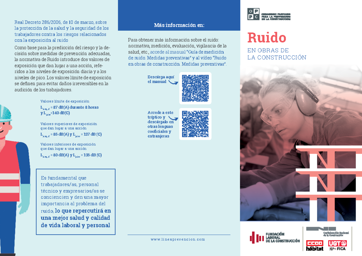 triptico de exposición a ruido prexor - Más información en: Para obtener más información sobre ...