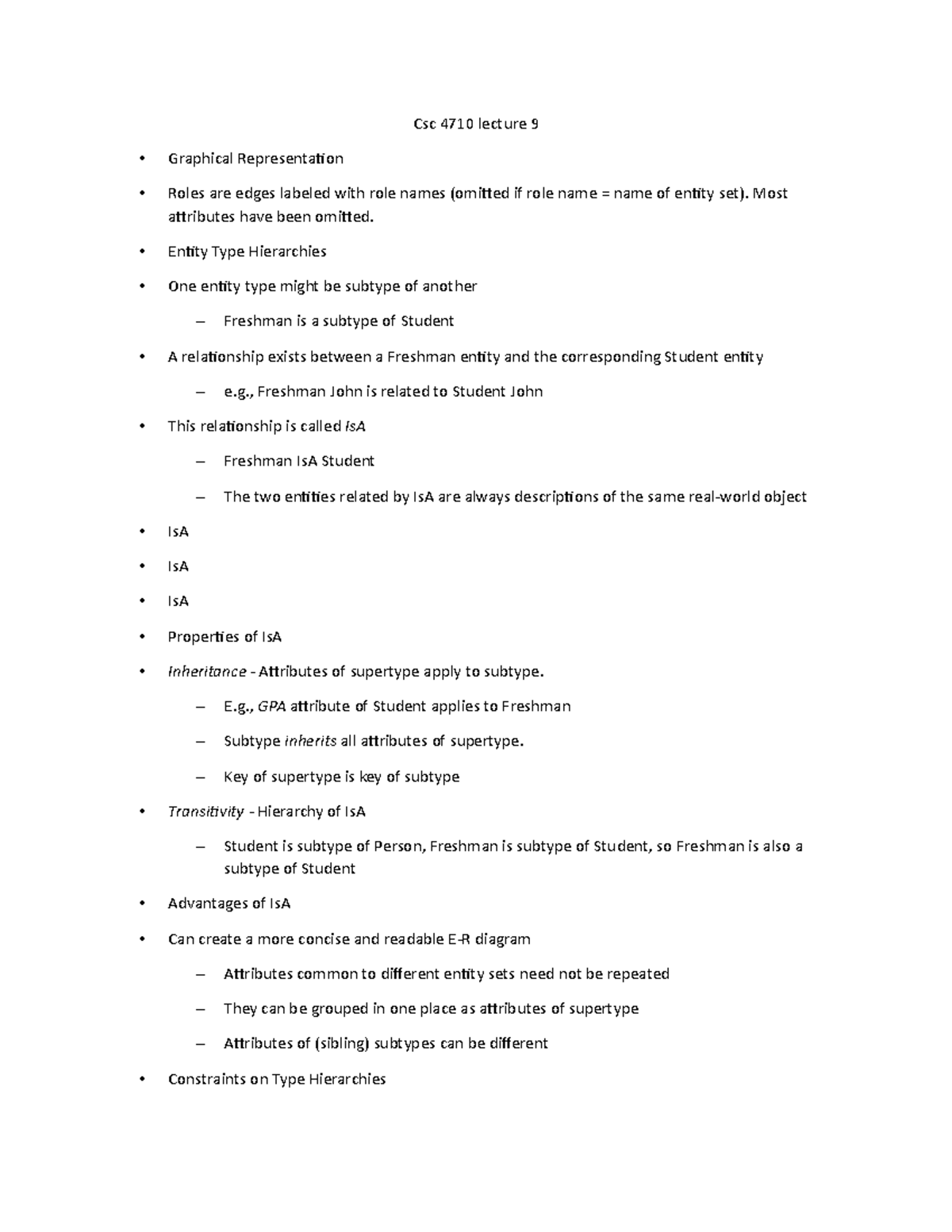 Csc 4710 Lecture 9 Csc 4710 Lecture 9 Graphical Representation Roles Are Edges Labeled With