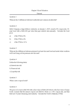Tutorial 4 new question and answer - Chapter 4-Tutorial Question 1 The ...