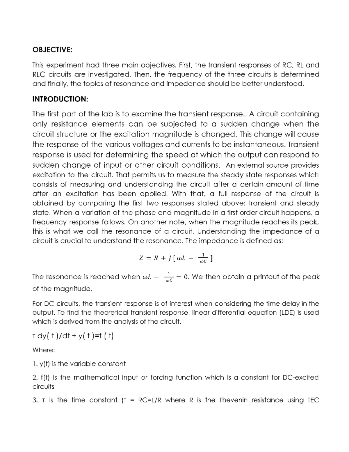 Lab 4 report Elec 273Fall - ELEC 273 - Studocu