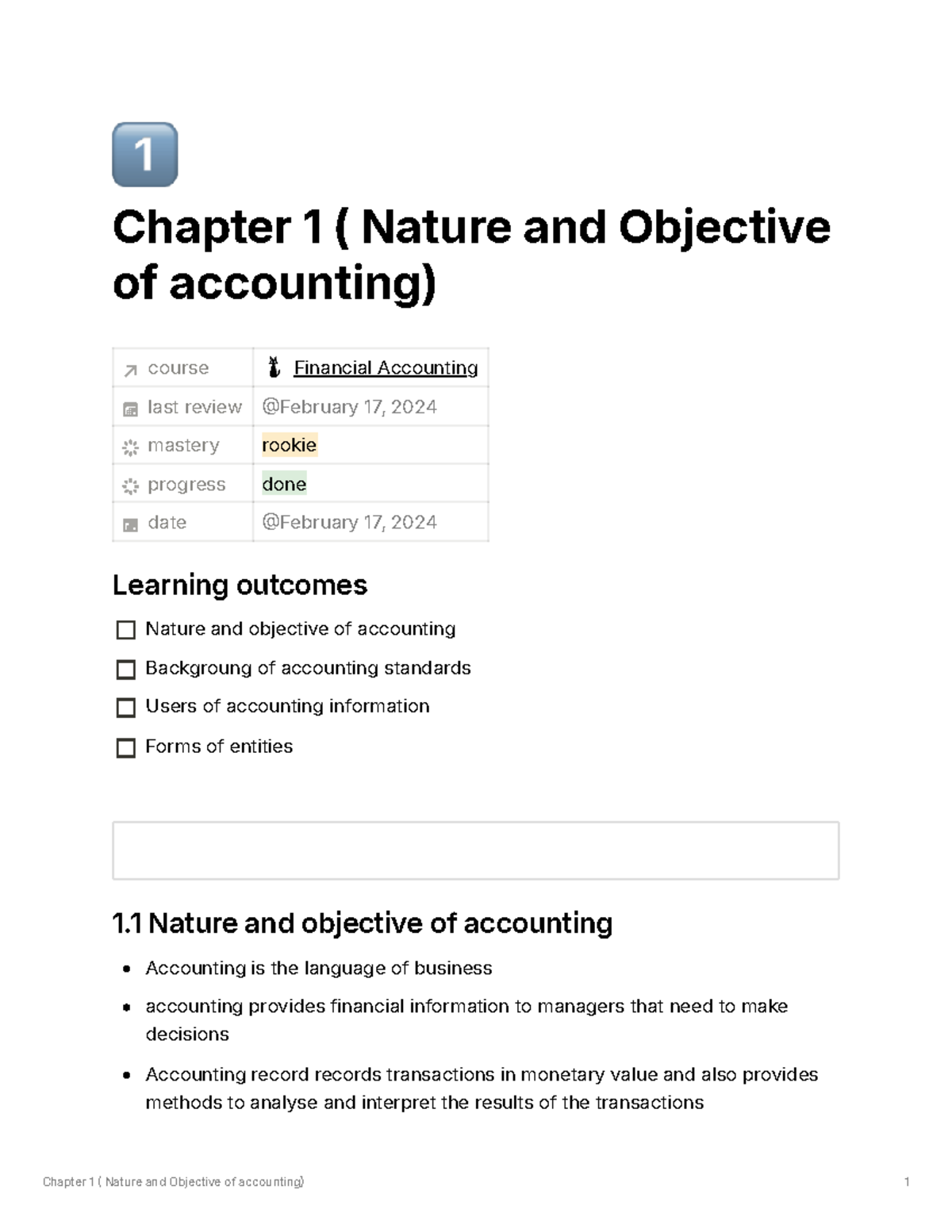 Chapter 1 ( Nature and Objective of accounting) - 󾠮 Chapter 1 ( Nature ...